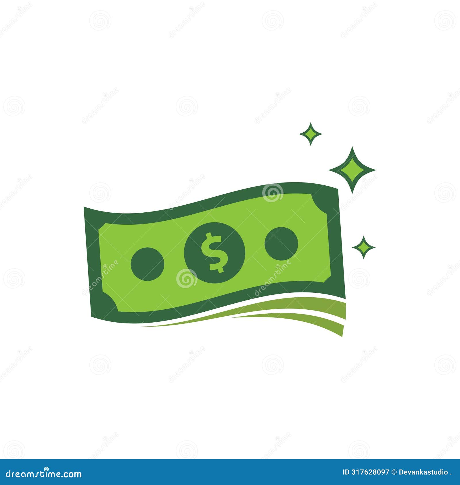 Money Logo Icon Flat Design Stock Vector - Illustration of sell, earn ...