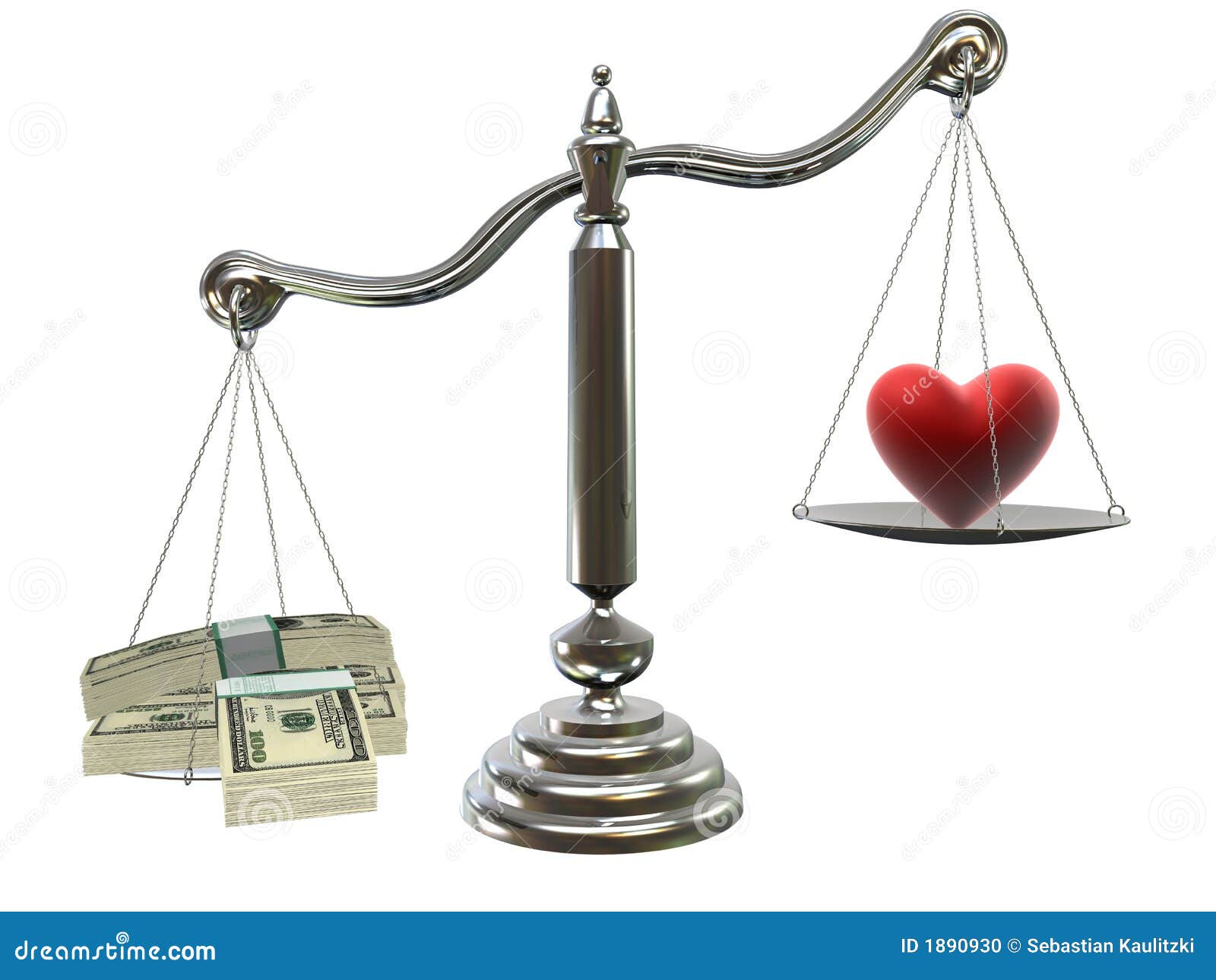 Money or love stock illustration. Illustration of judgment - 1890930