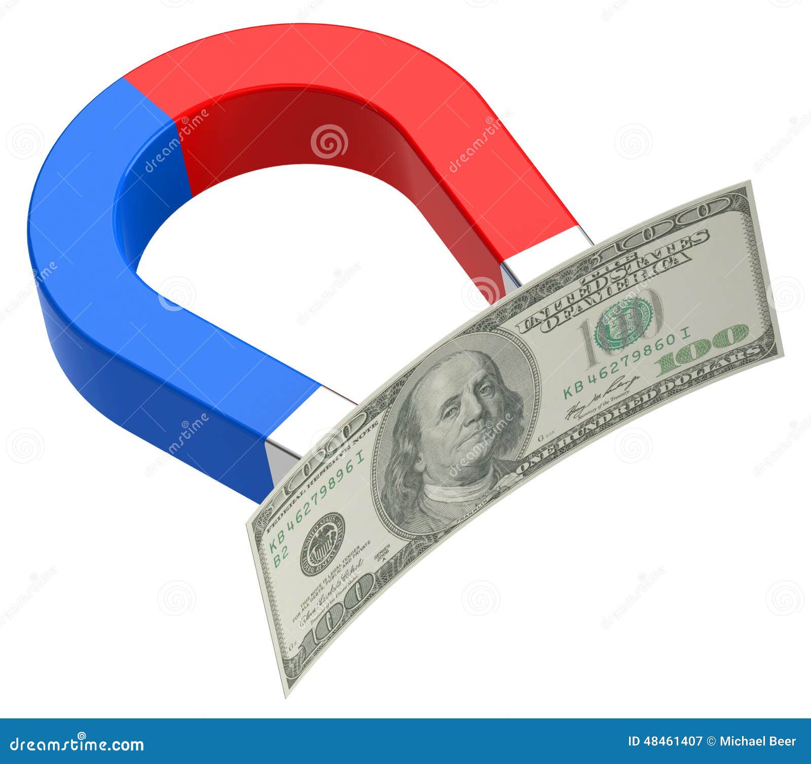 The money magnet stock illustration. Illustration of dollar - 48461407
