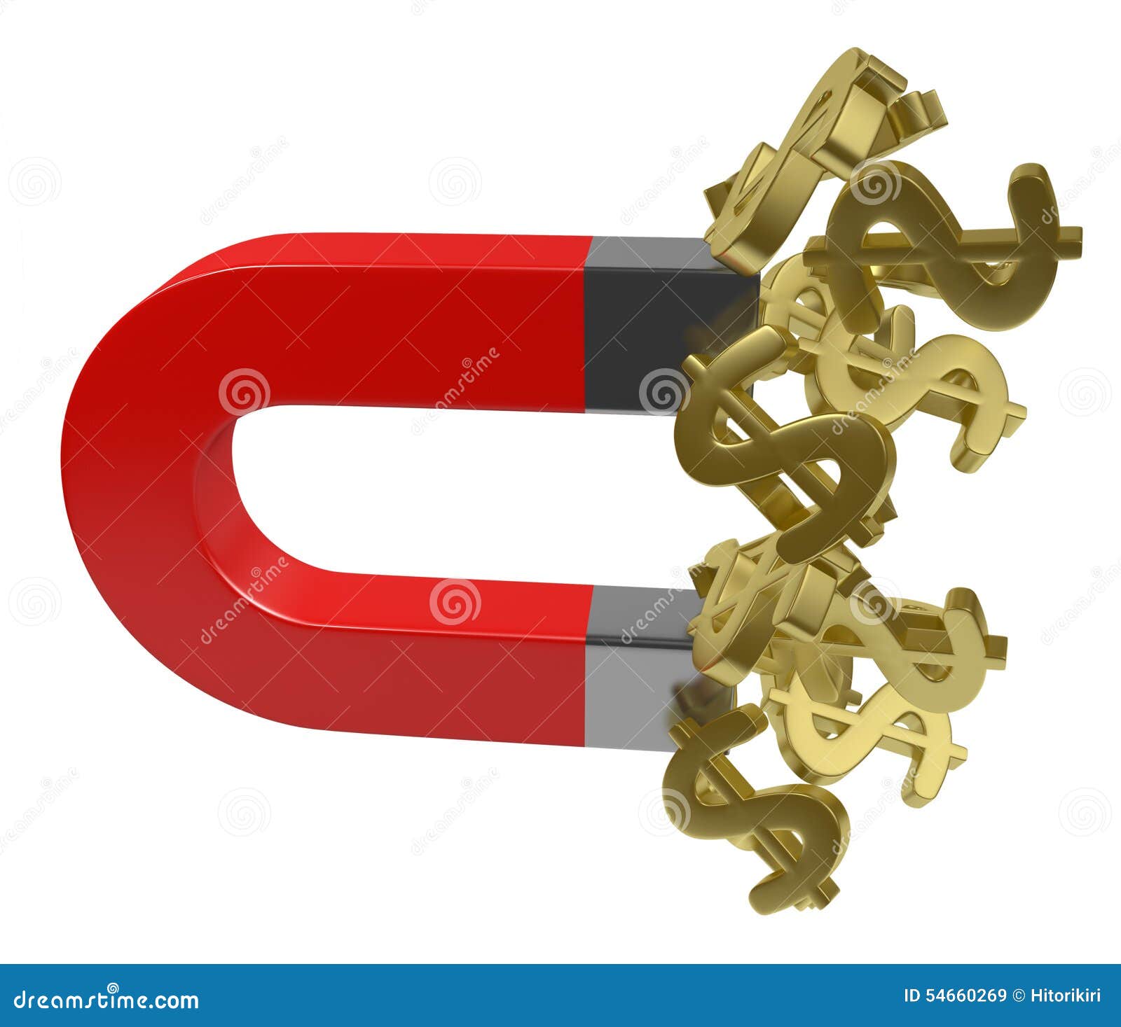 Money magnet stock illustration. Illustration of physical - 54660269