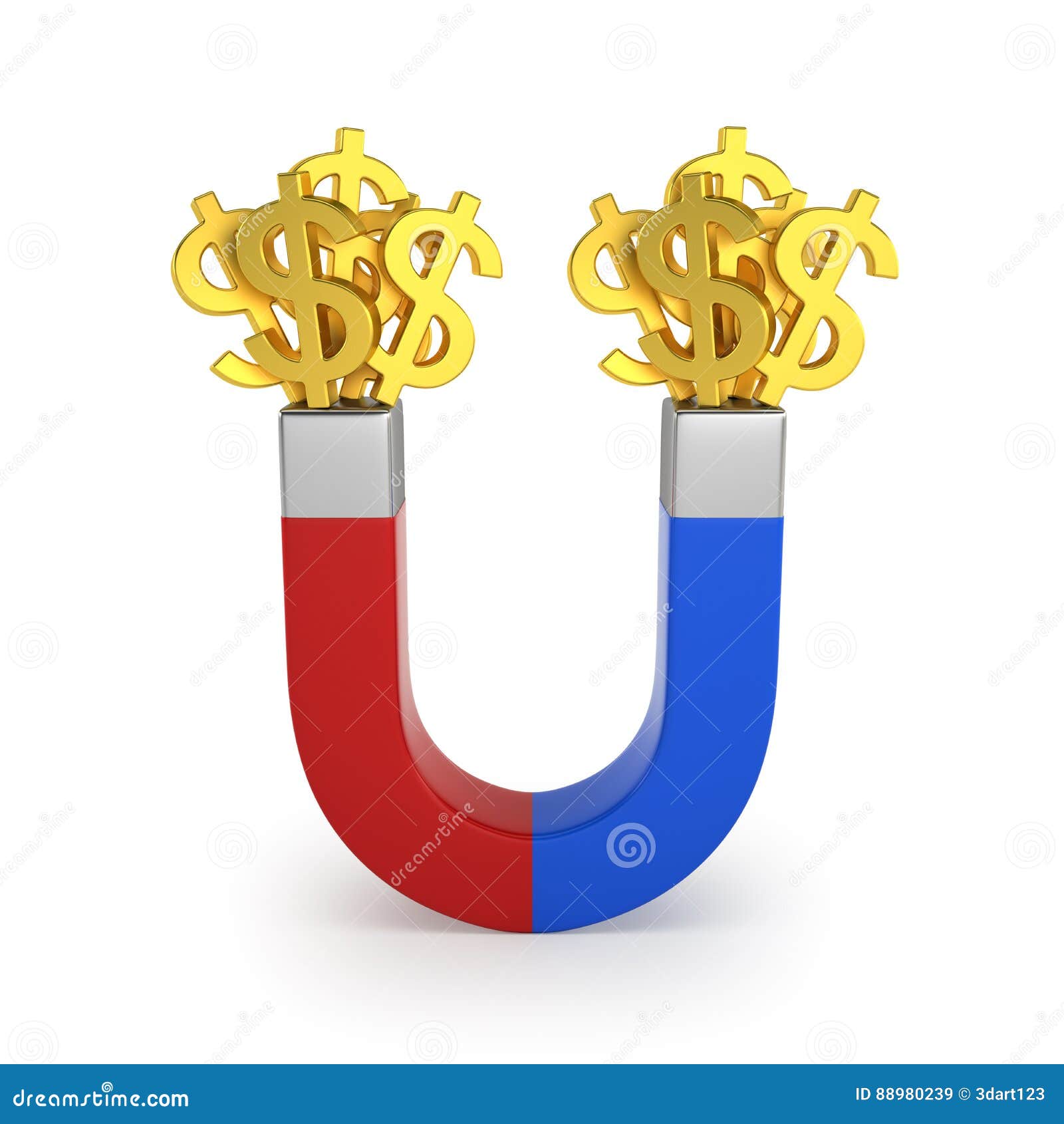 Money magnet stock illustration. Illustration of white - 88980239