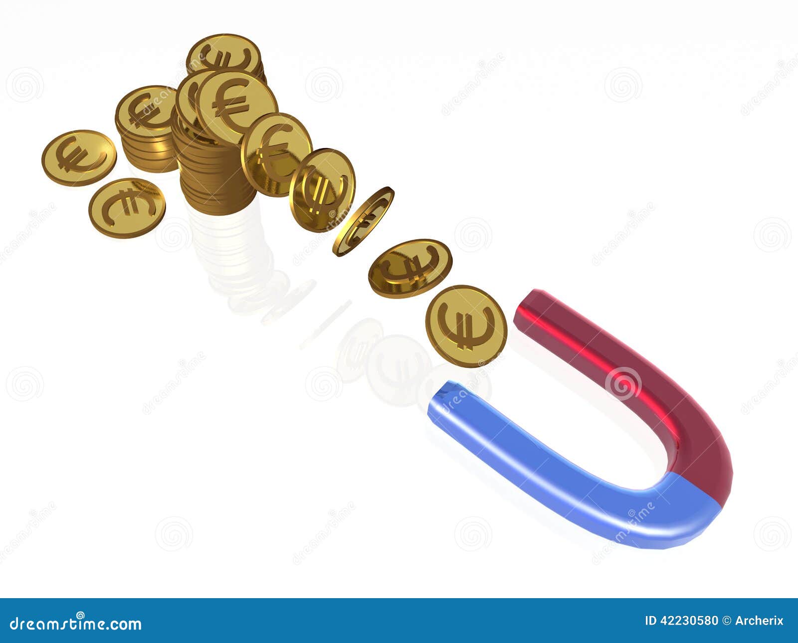 Money and magnet stock illustration. Illustration of lure - 42230580