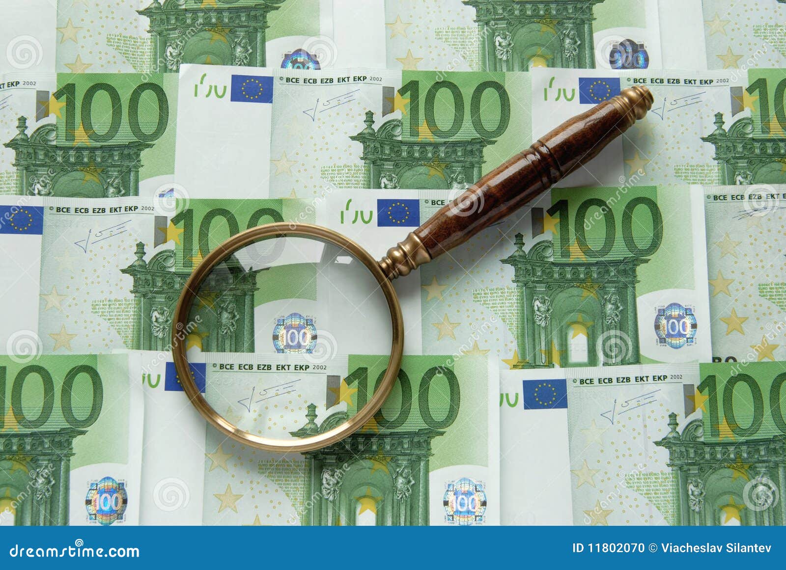 Money and Magnifier stock photo. Image of crisis, exchange - 11802070