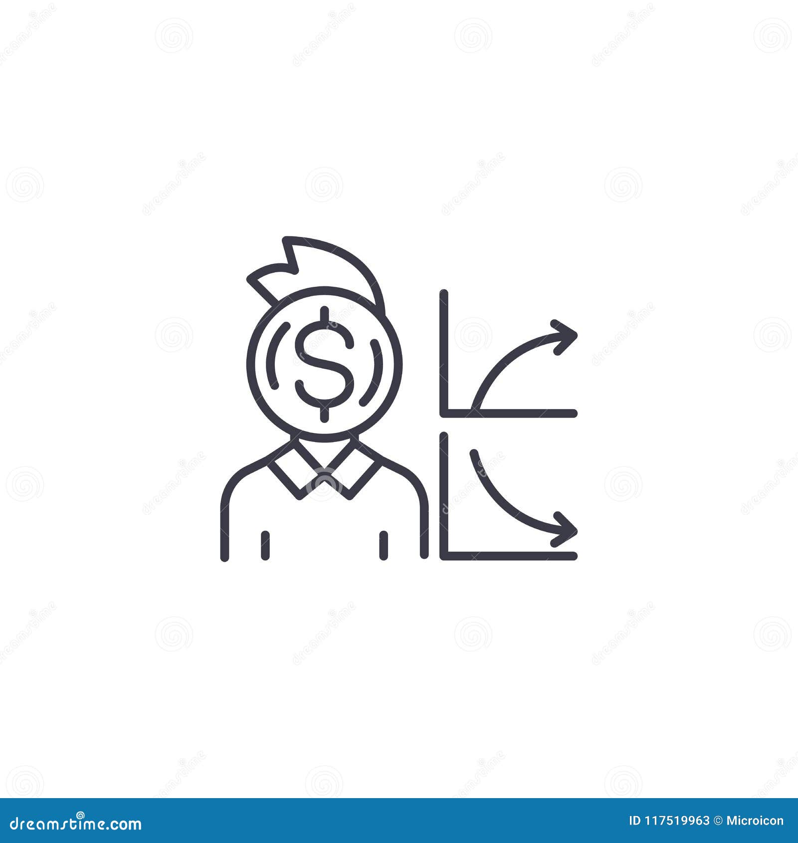 Money Maker Linear Icon Concept. Money Maker Line Vector Sign, Symbol ...