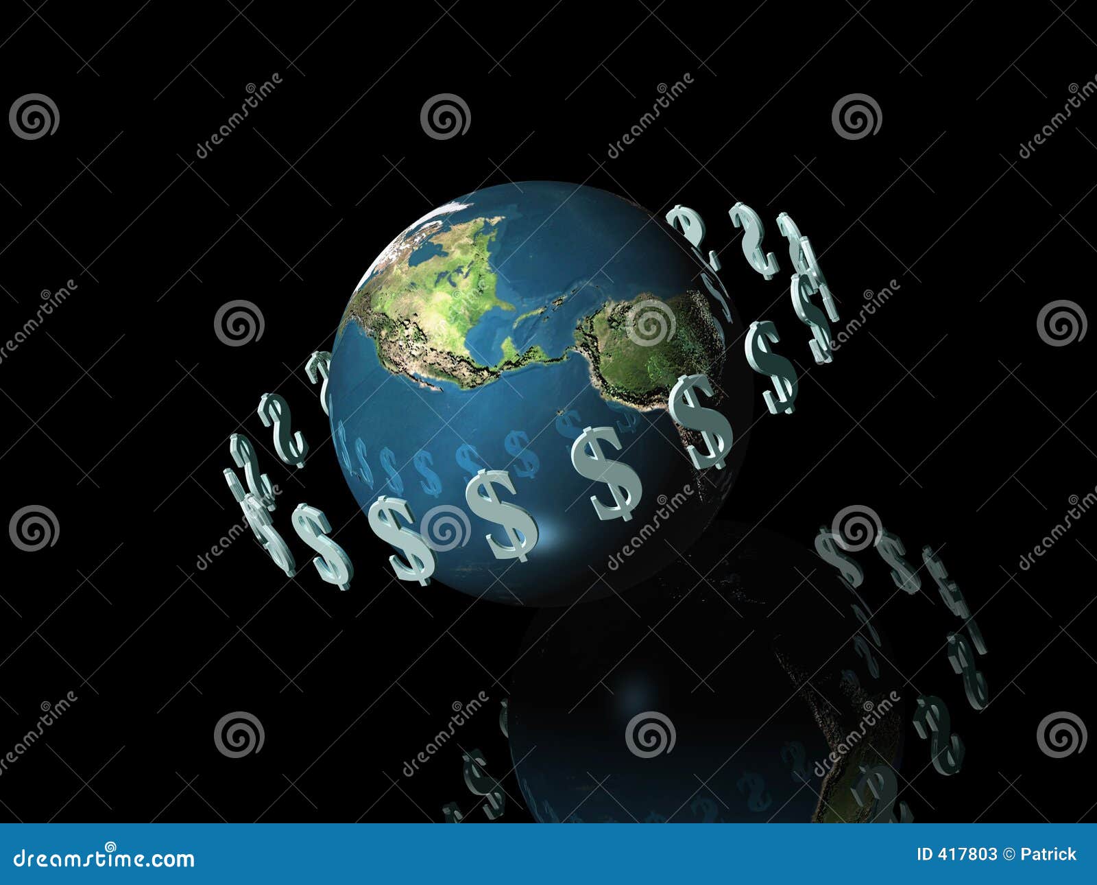 Money Makes the World Go Around, Dollar. Stock Illustration ...