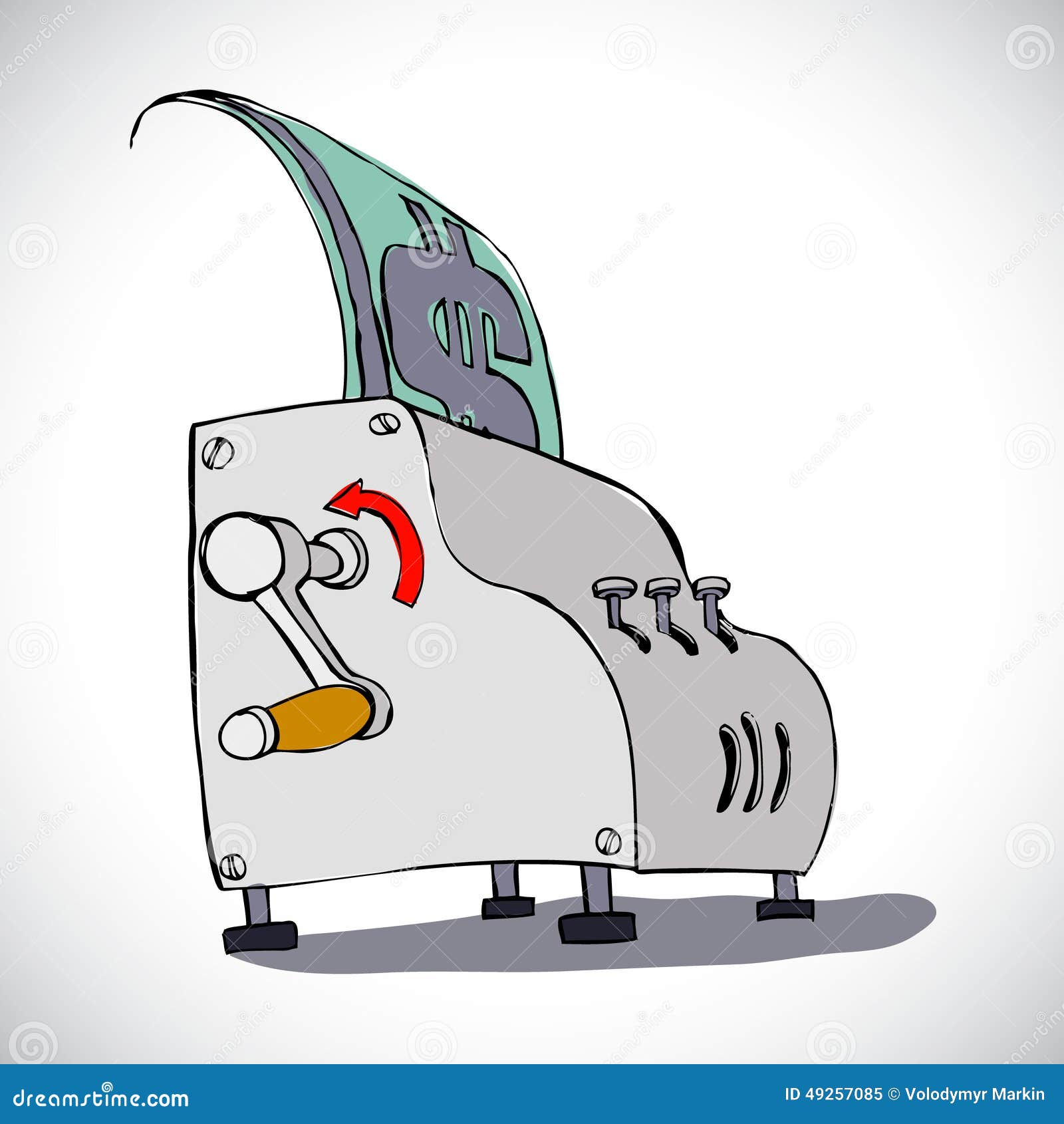 Money making machine stock illustration. Illustration of coin - 49257085