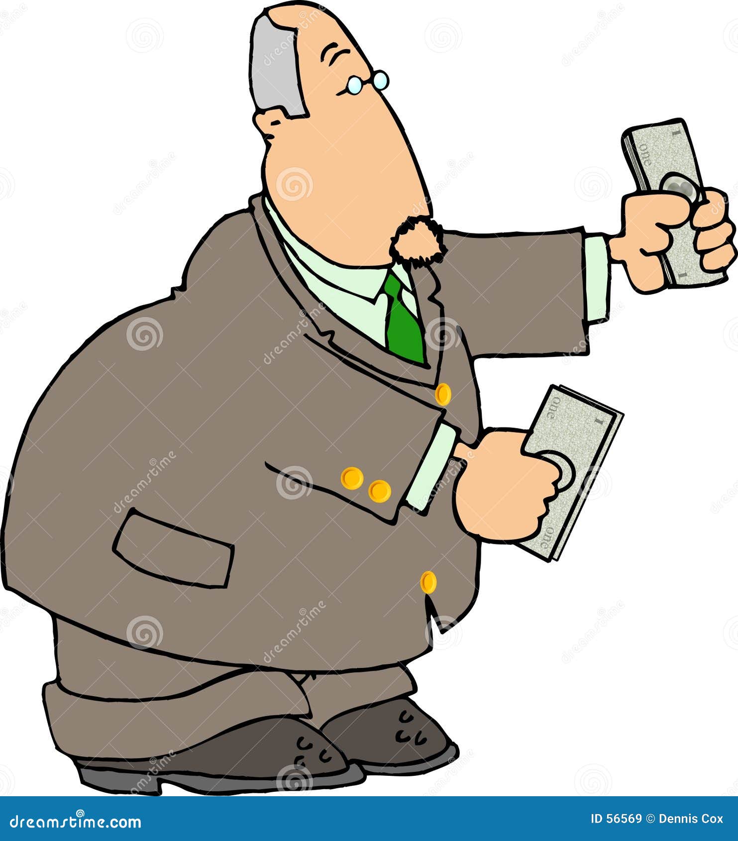 Money man stock illustration. Illustration of banking, bill - 56569
