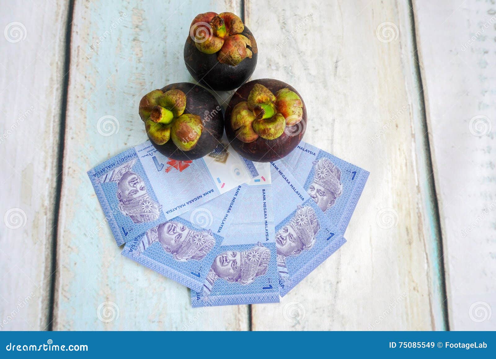 Money with Mangosteen Fruit Stock Image - Image of wealth, malaysia ...
