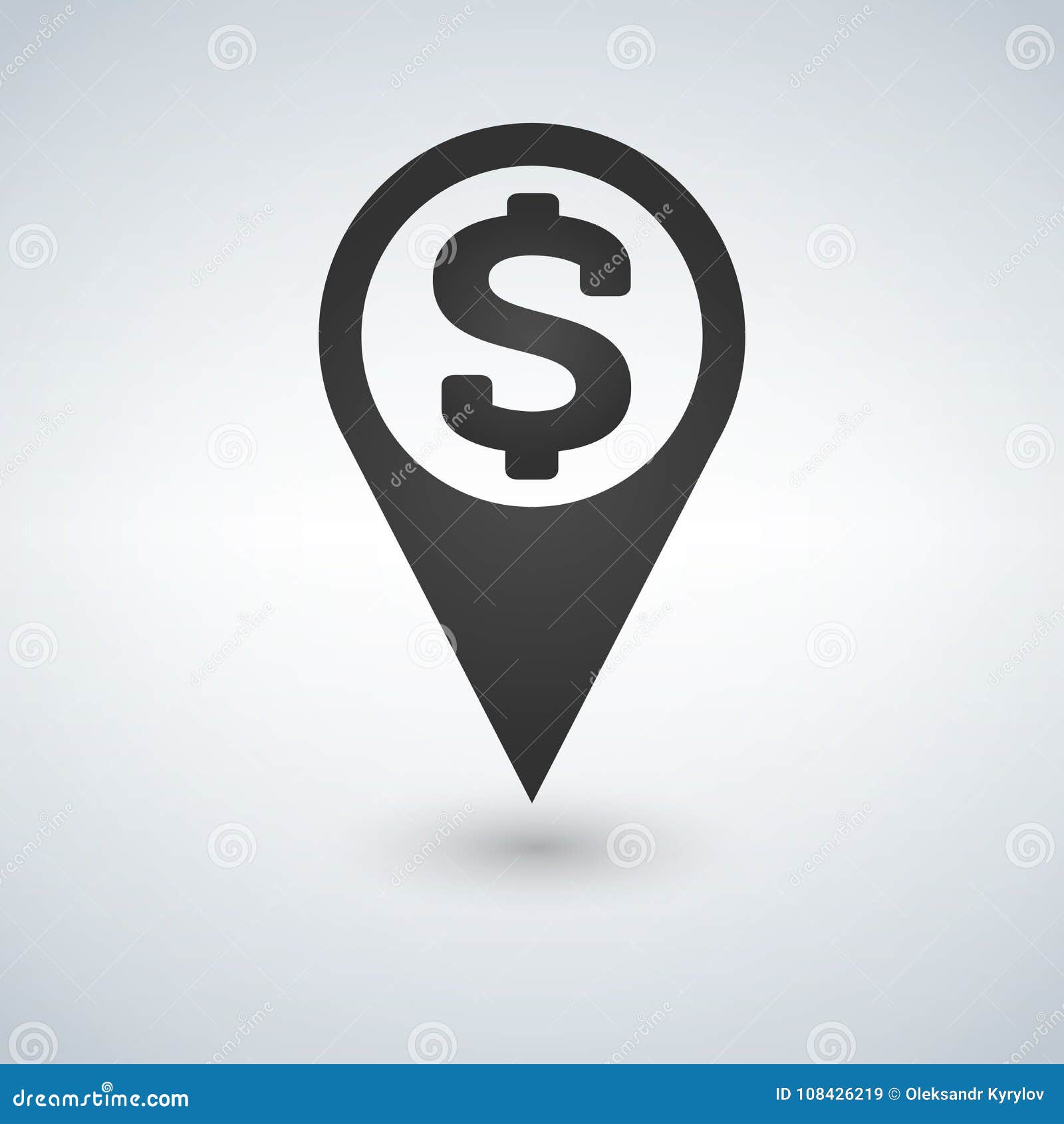 Money map location icon stock illustration. Illustration of commerce ...