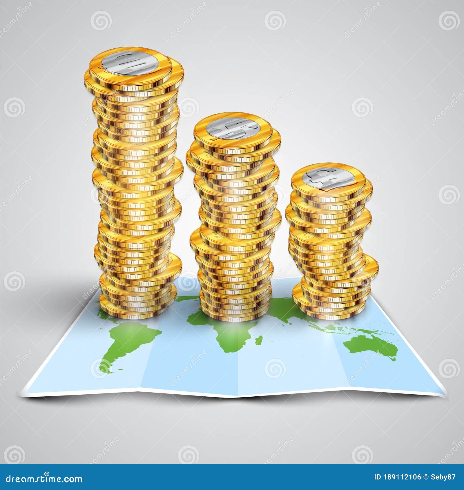 Money on Map, Vector Illustration Stock Vector - Illustration of chart ...