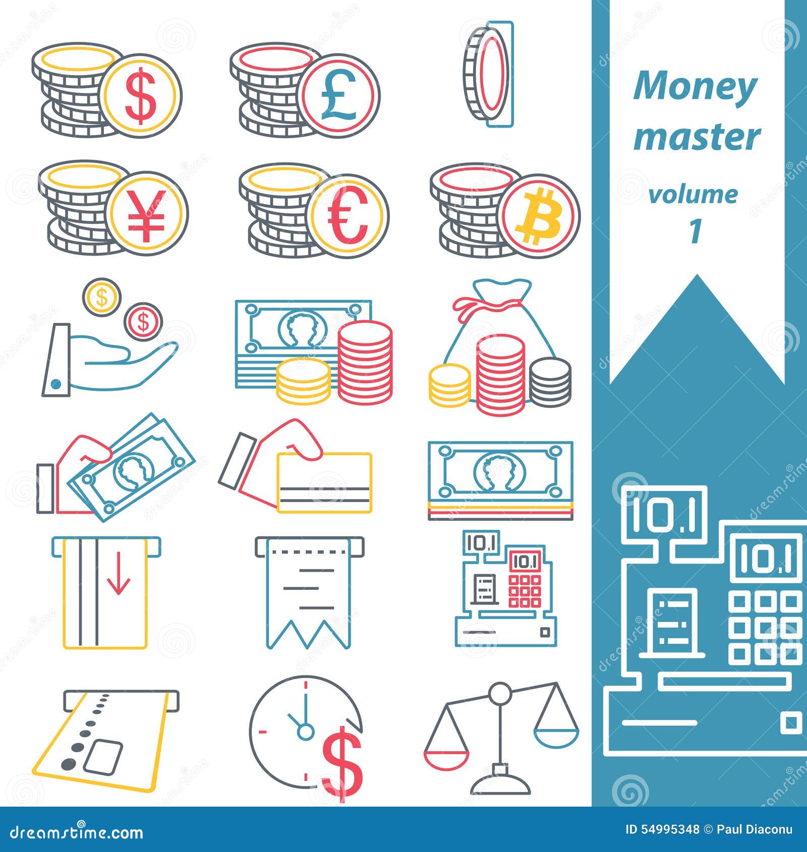 Money master 1 stock vector. Illustration of money, bank - 54995348