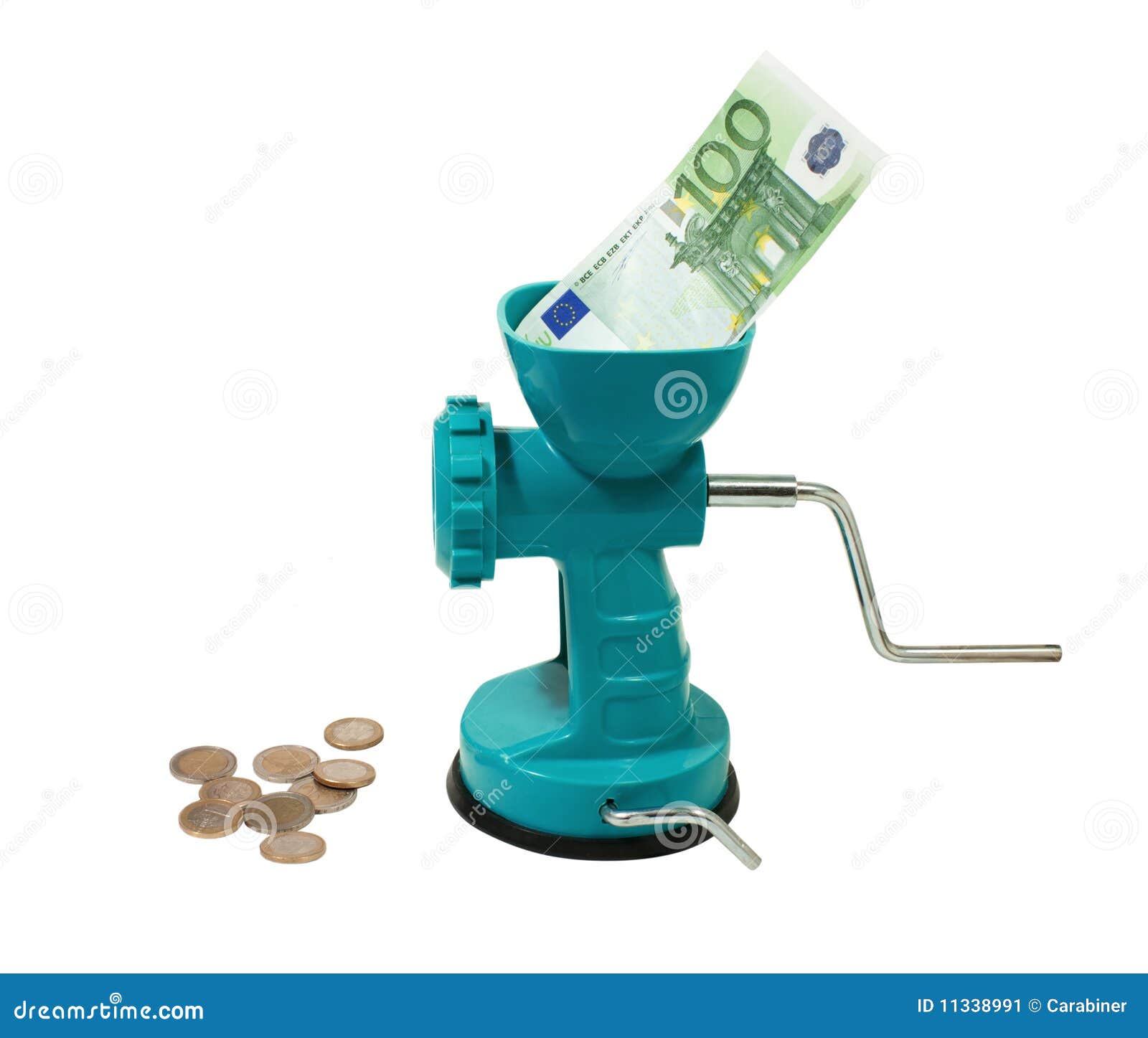 Money in a meat grinder stock image. Image of spending - 11338991