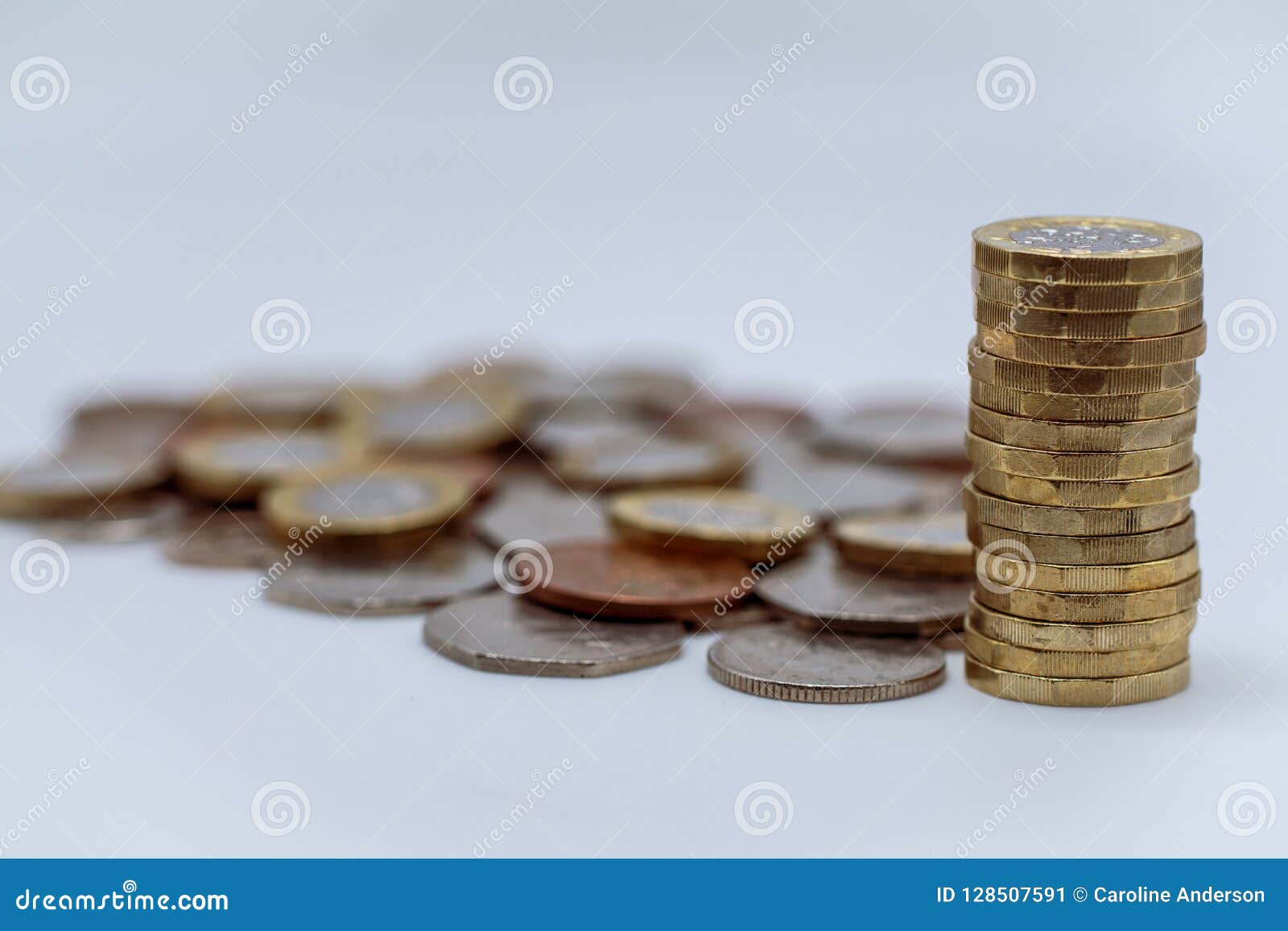 Money a Selection of British Coins Stock Image - Image of rich, banking ...