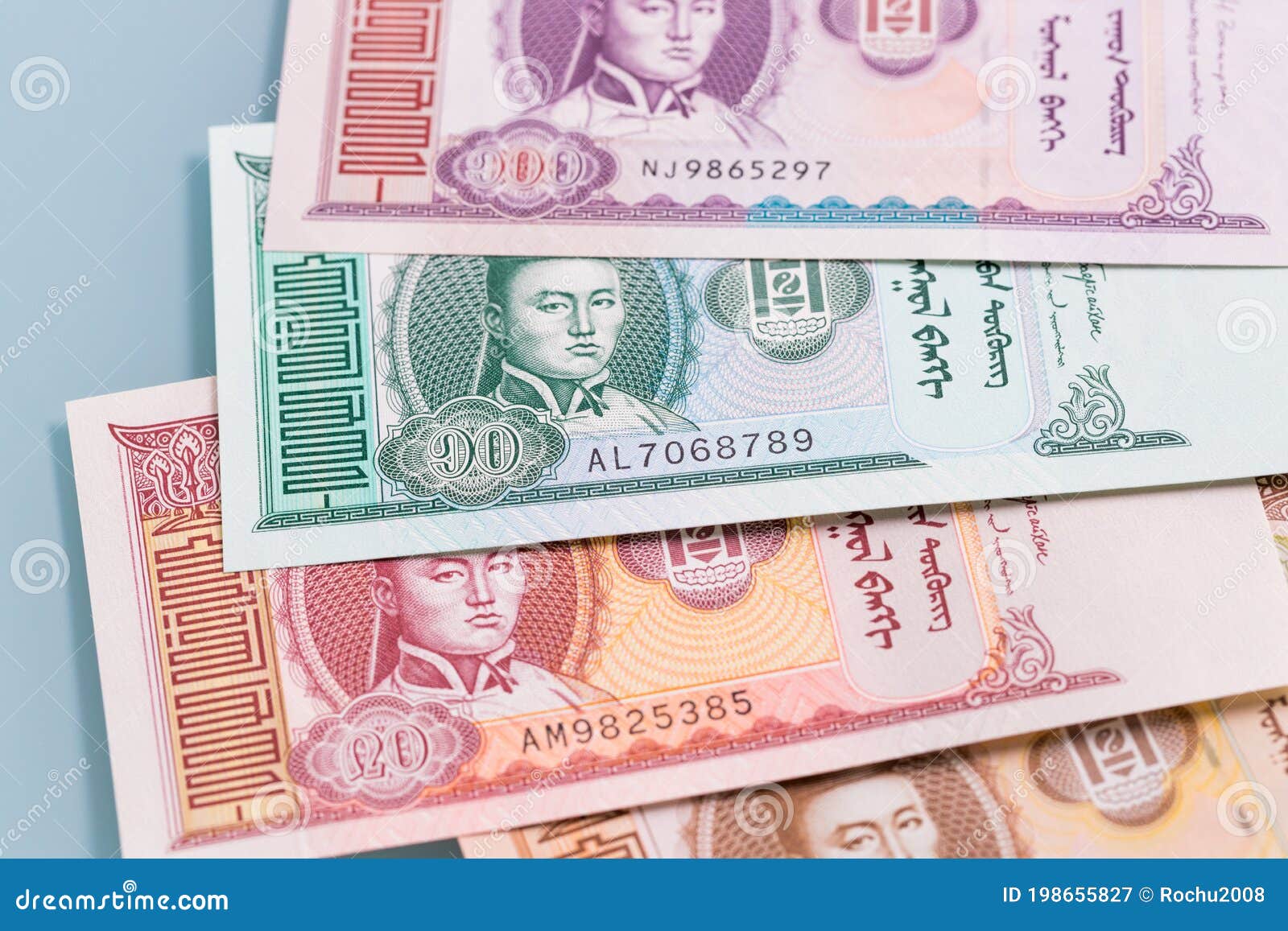 Money from Mongolia, Tugrik, Various Banknotes Stock Image - Image of ...