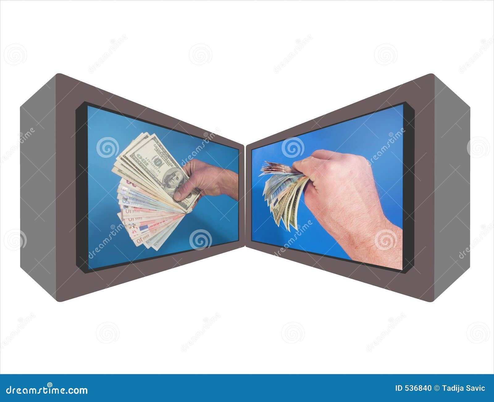 Money monitors stock photo. Image of plasma, change, colour - 536840
