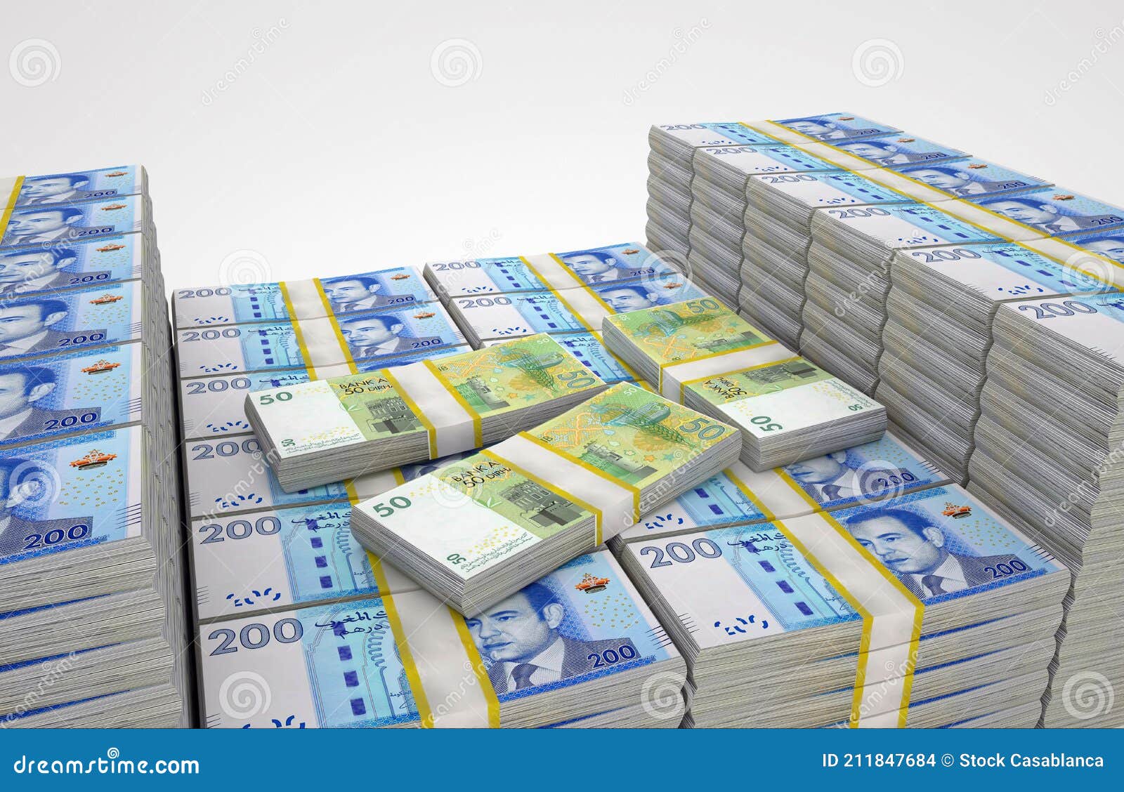 Money of Morocco. 200 and 50 Dirhams. the Economy of Morocco Stock ...