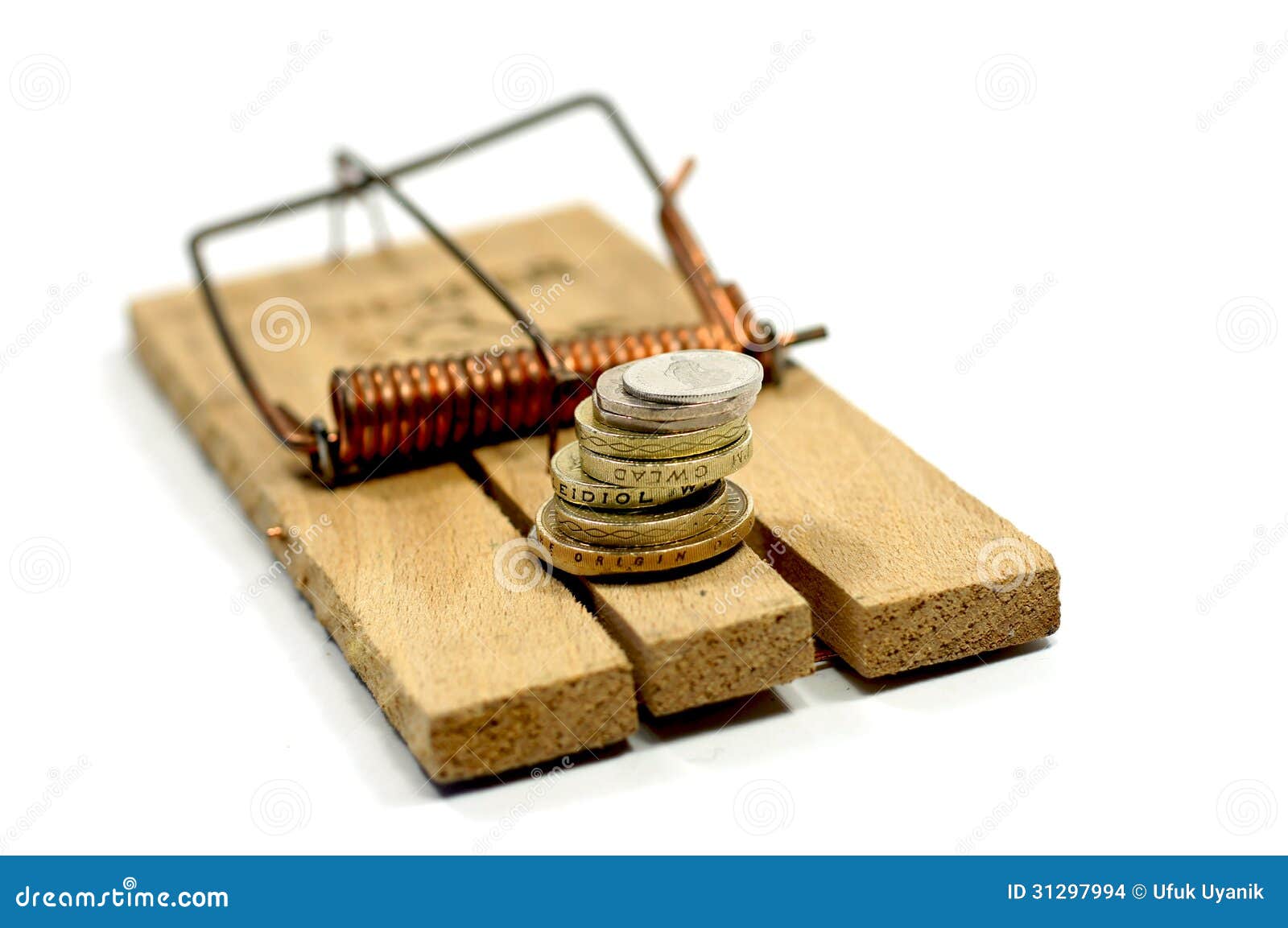 Money on mouse trap stock photo. Image of exchange, dollar - 31297994