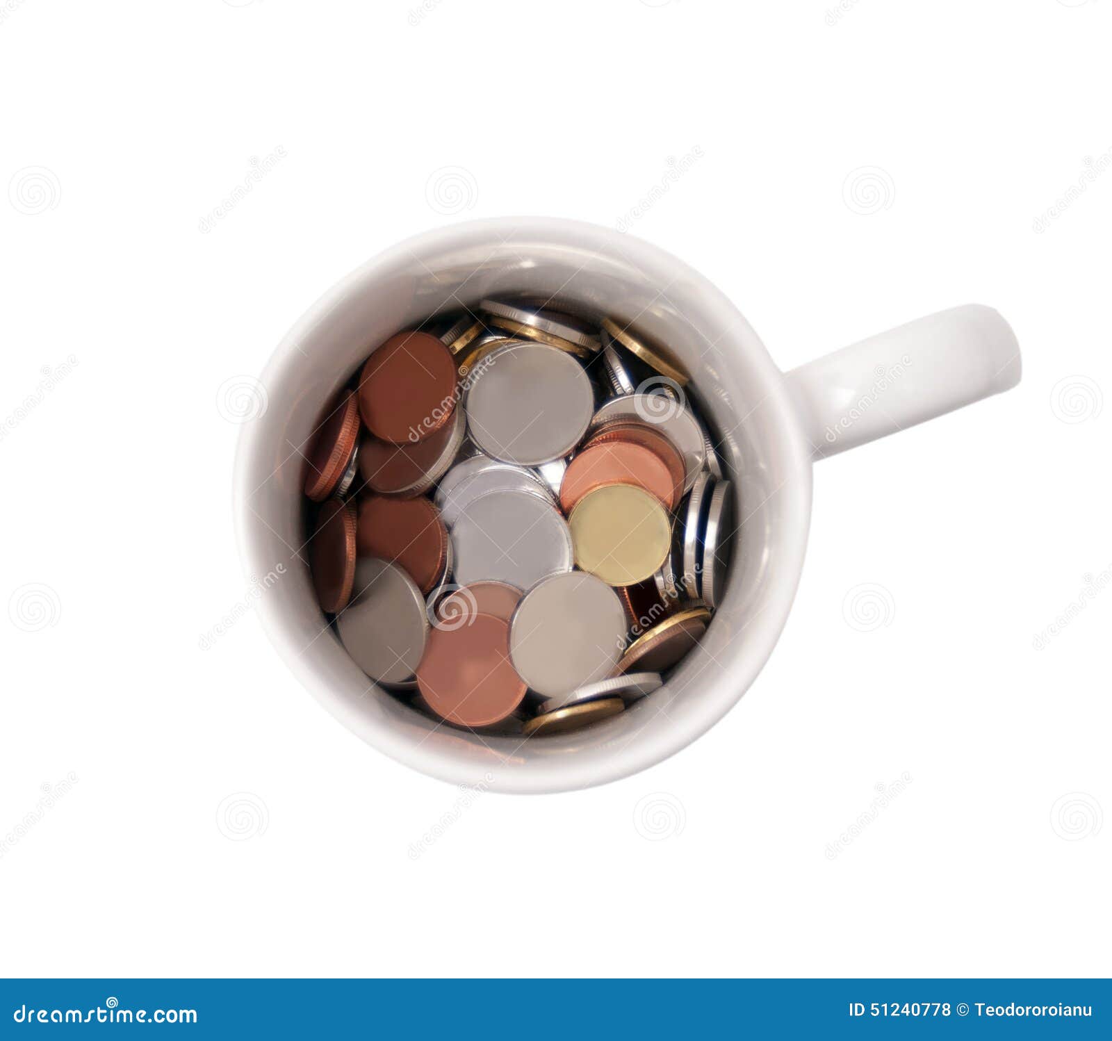 Money mug stock photo. Image of lots, good, coin, metal - 51240778
