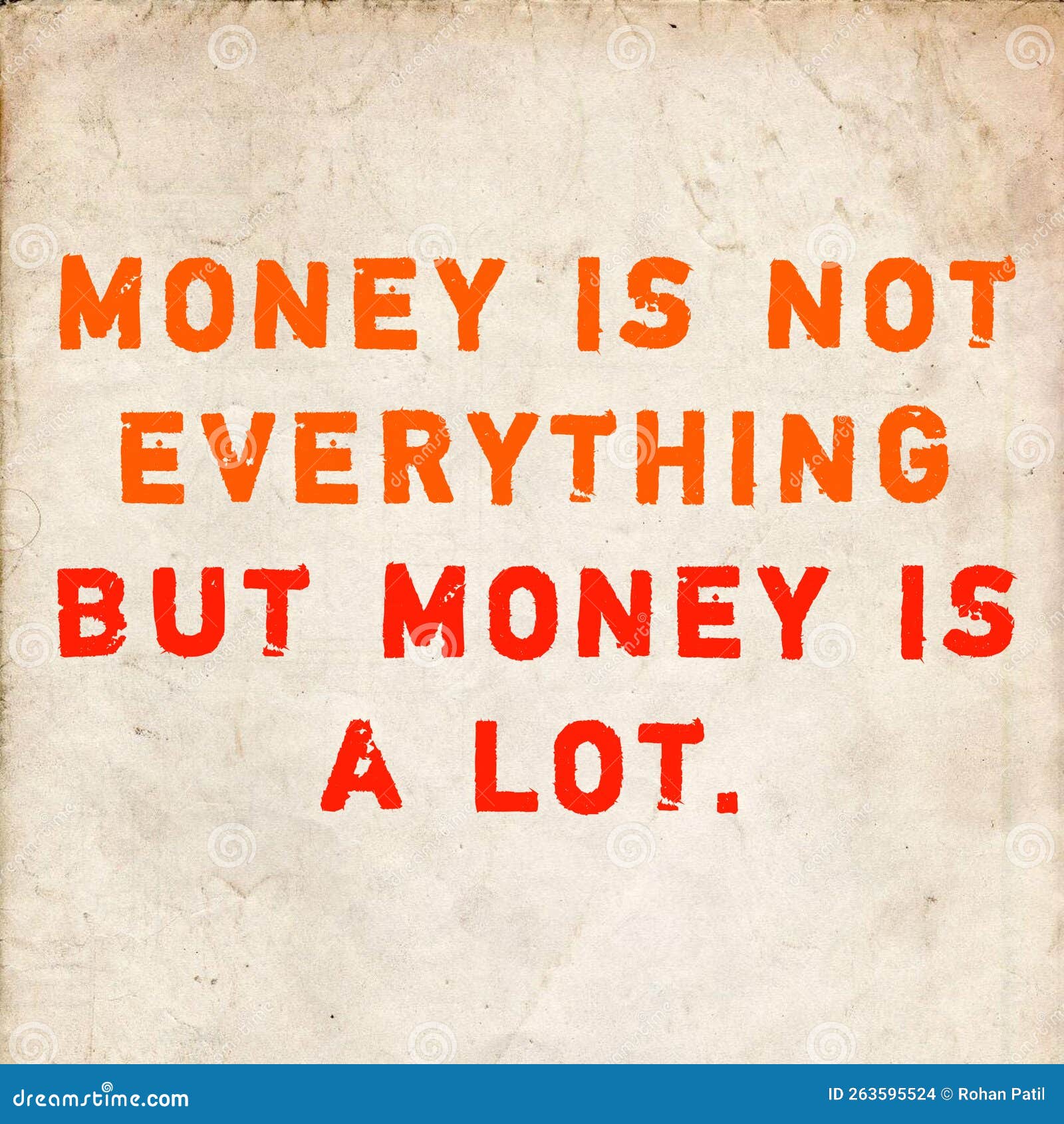 Money is Not Everything Money is a Lot Stock Illustration ...