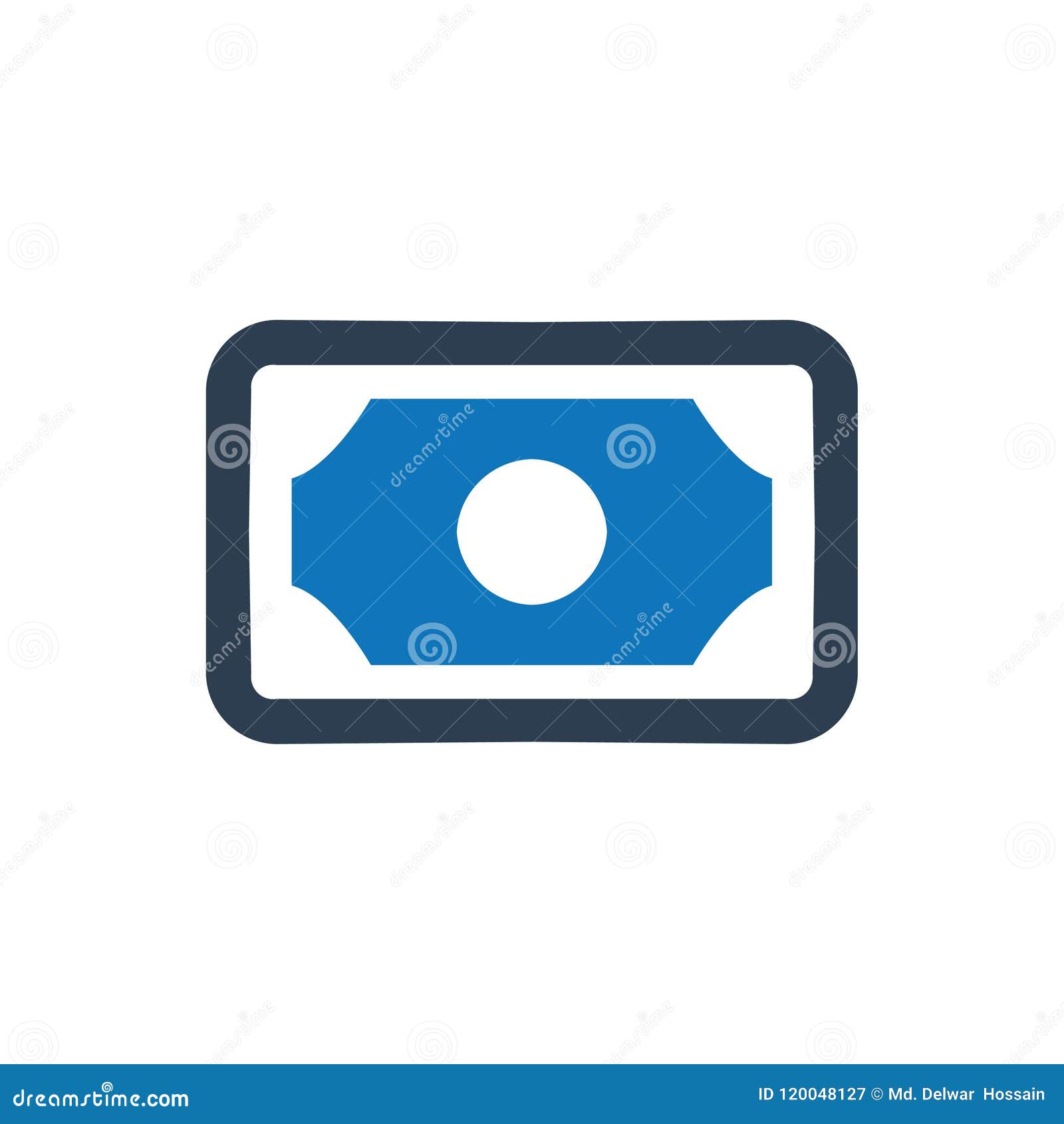 Money Note Icon stock vector. Illustration of bill, note - 120048127