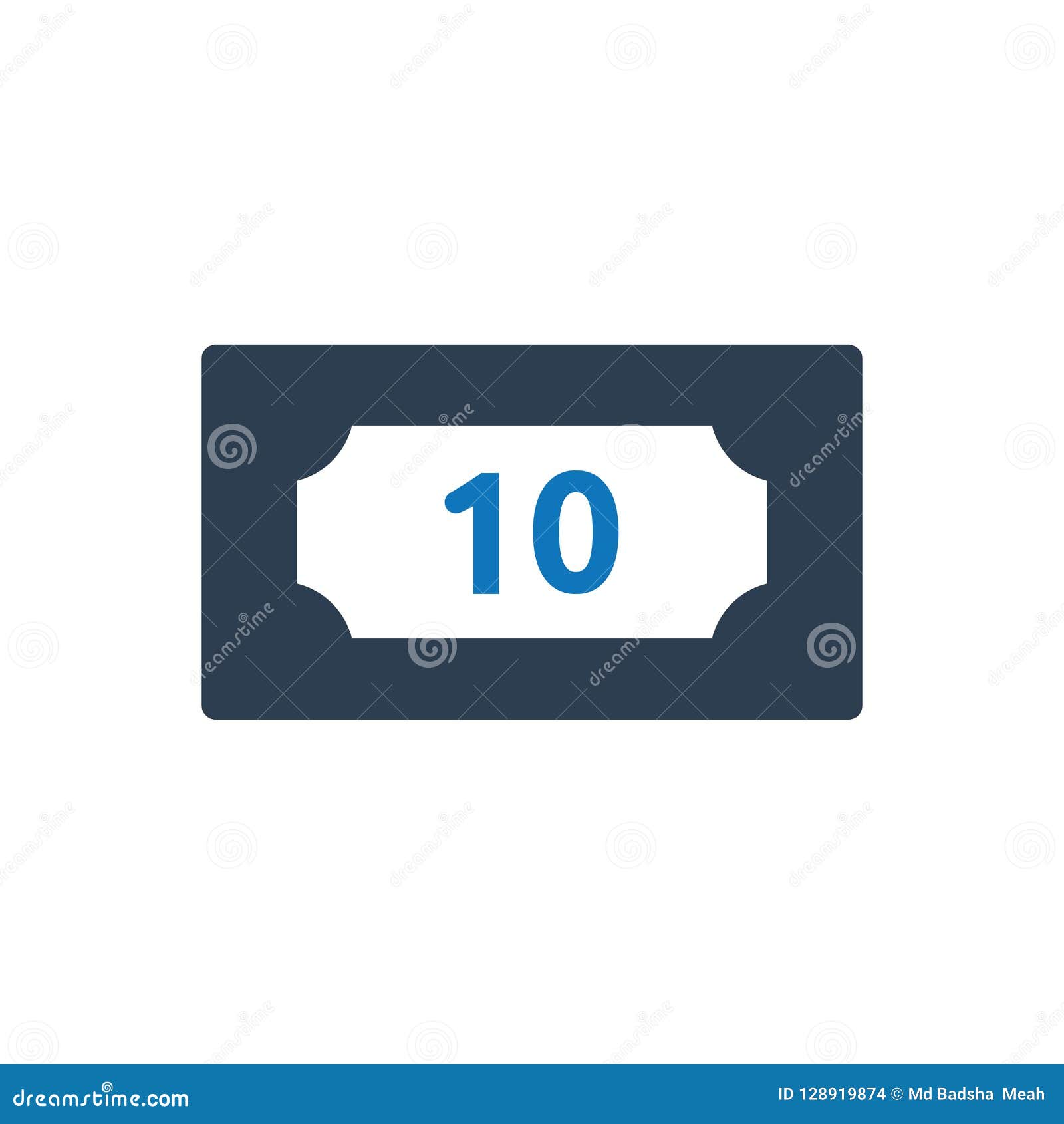 Money Note Icon stock vector. Illustration of symbol - 128919874