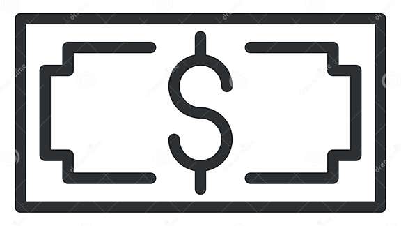 Money note, icon stock vector. Illustration of banknote - 260374400