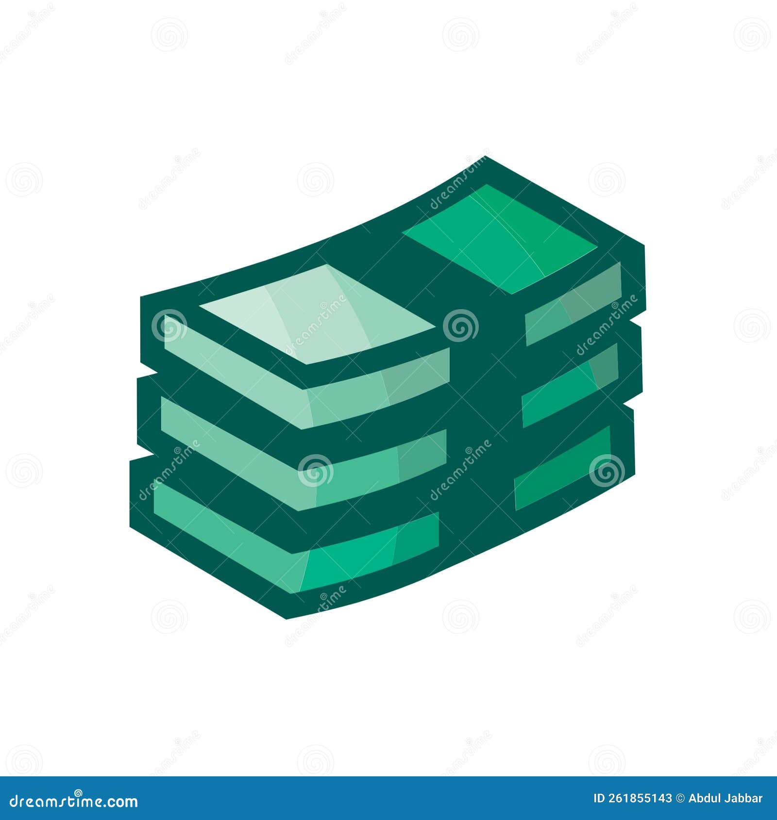 Money note in one bundle stock illustration. Illustration of design ...