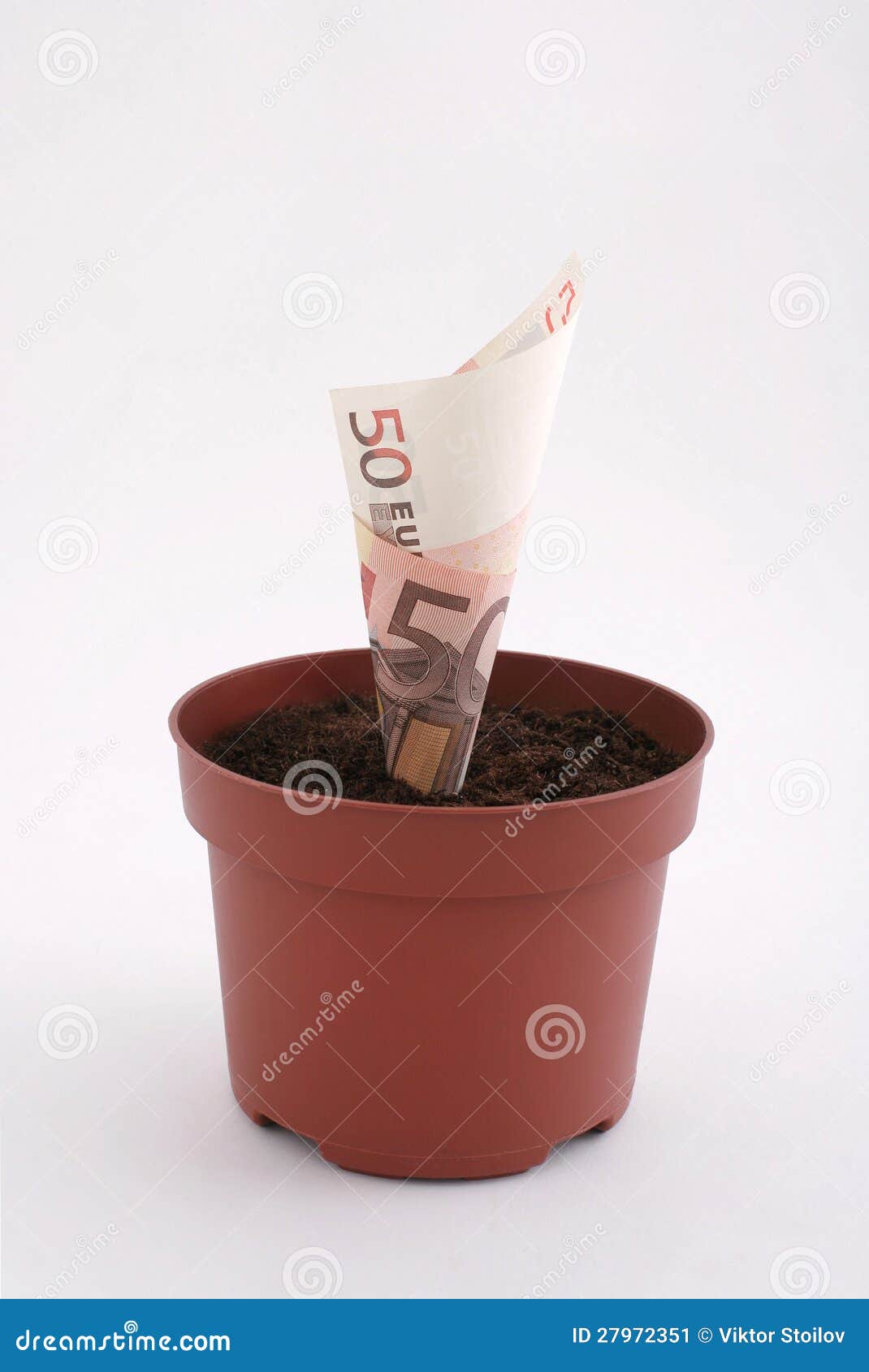Money note in the pot stock image. Image of euro, invest - 27972351