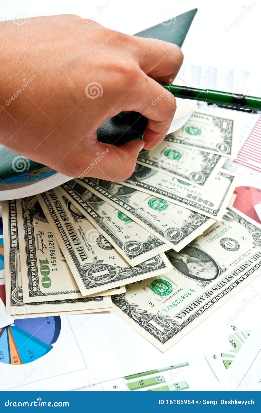 Money in notebook stock photo. Image of growth, black - 16185984