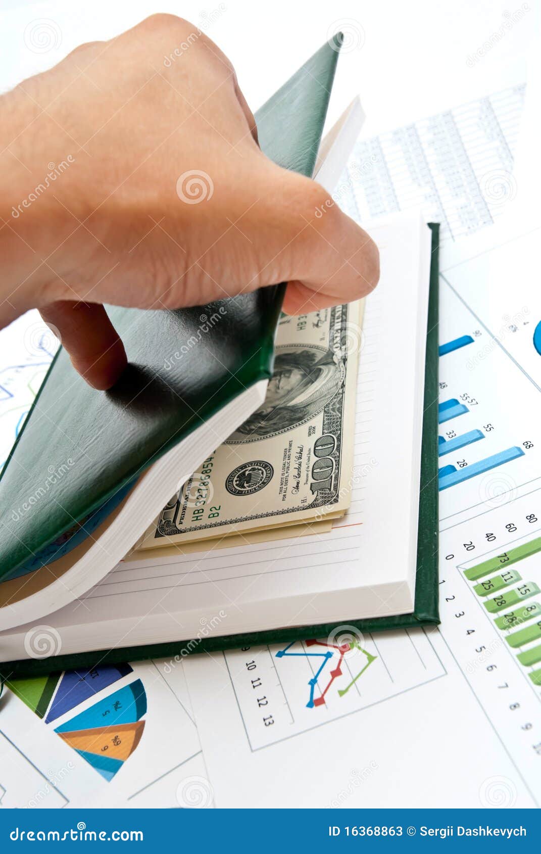 Money in notebook stock image. Image of market, growth - 16368863