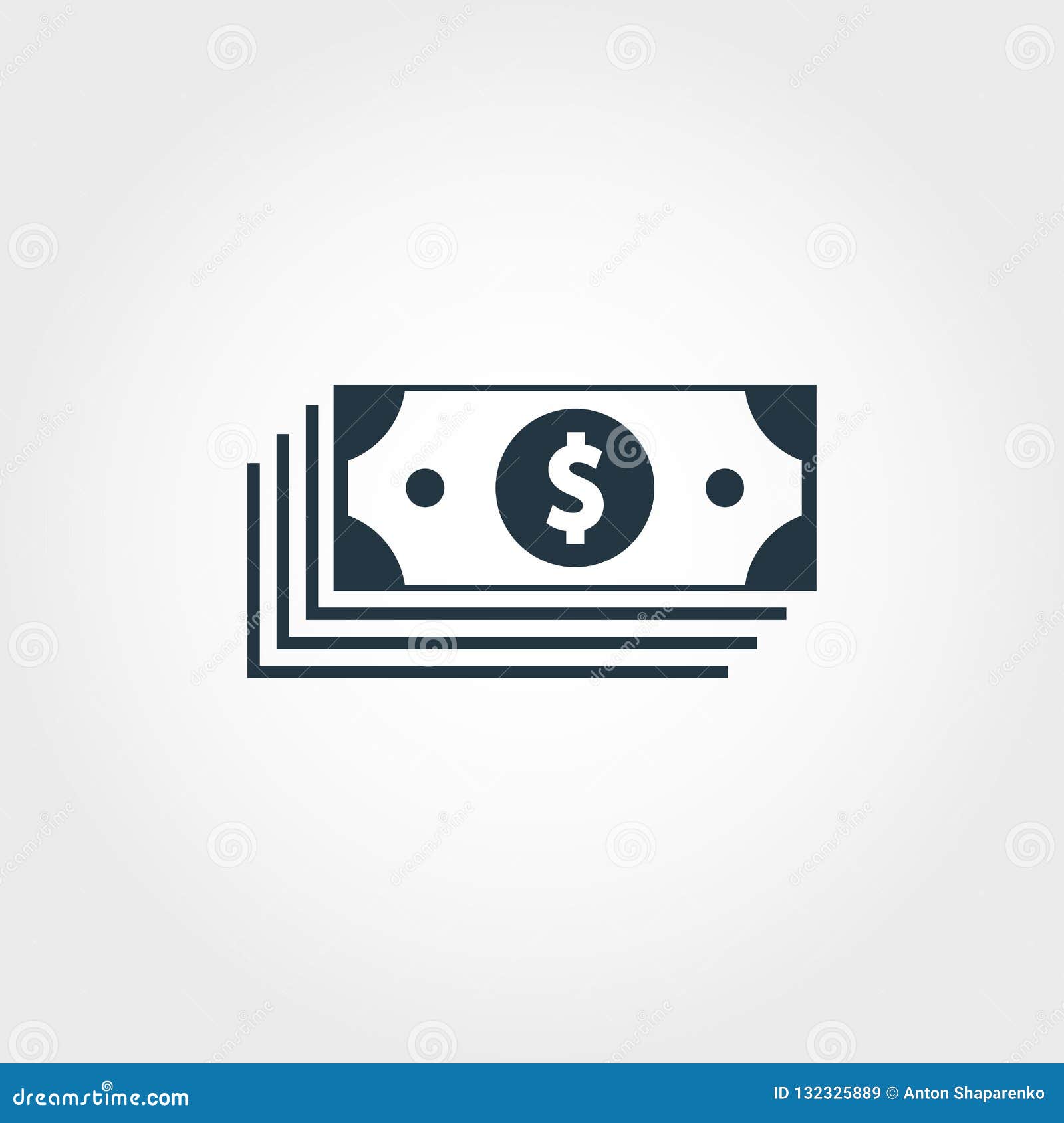 Money Notes Icon. Monochrome Design Style from Money Collection Stock ...