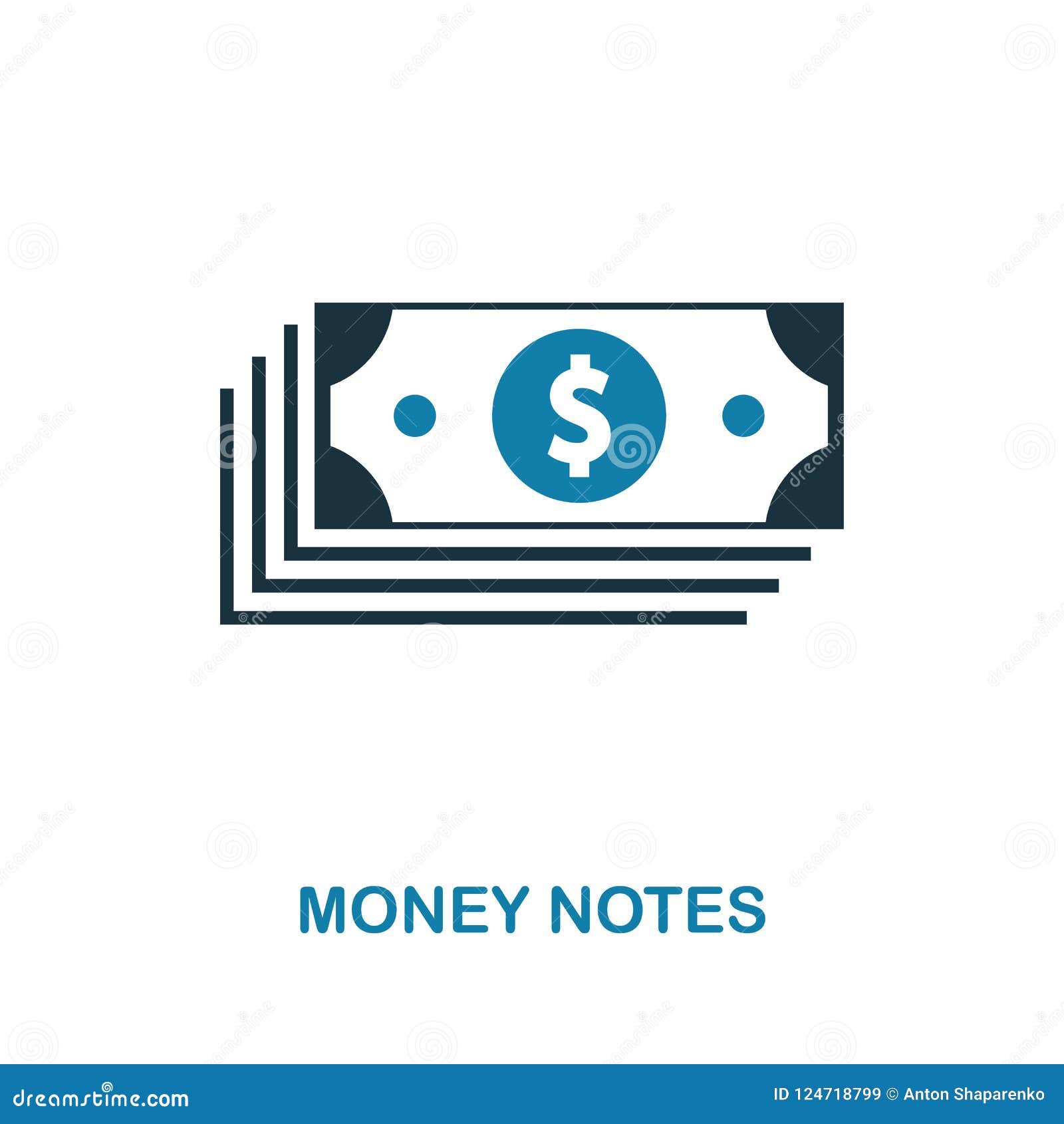 Money Notes Icon. Simple Element Illustration. Money Notes Pixel ...