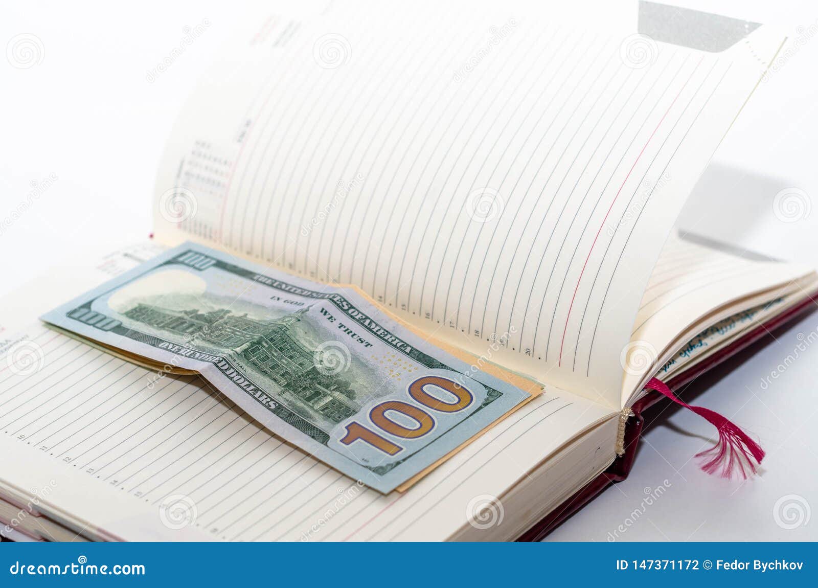 The Money is on an Open Notebook. Stock Photo - Image of safe, money ...