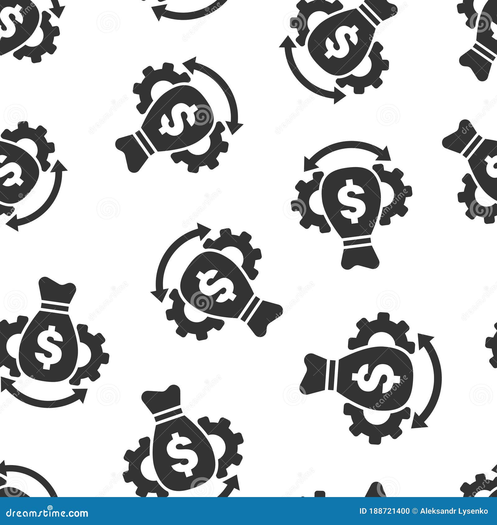Money Optimization Icon In Comic Style. Gear Effective Cartoon Vector ...