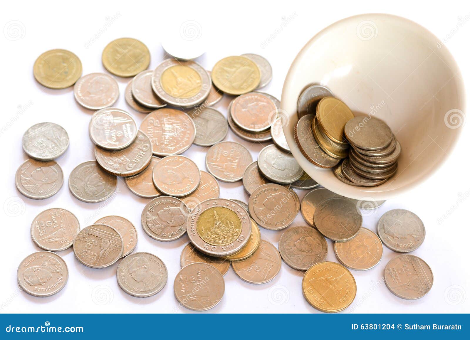 Money out of the cup stock photo. Image of growth, bank - 63801204