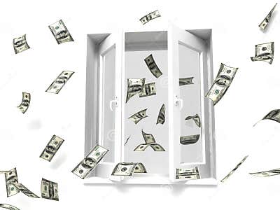 Money out the window stock illustration. Illustration of graphics - 8474110