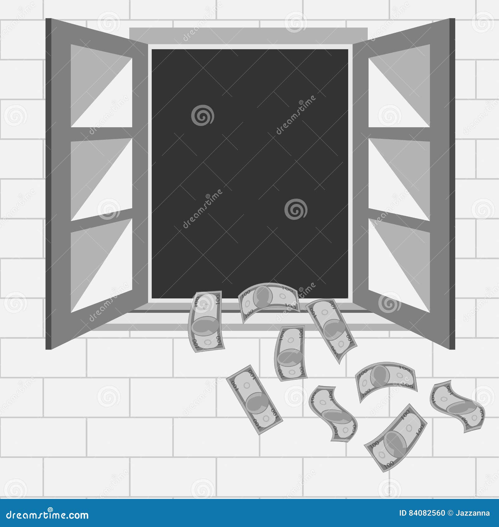 Cash Falling Out Window Stock Illustrations – 6 Cash Falling Out Window ...
