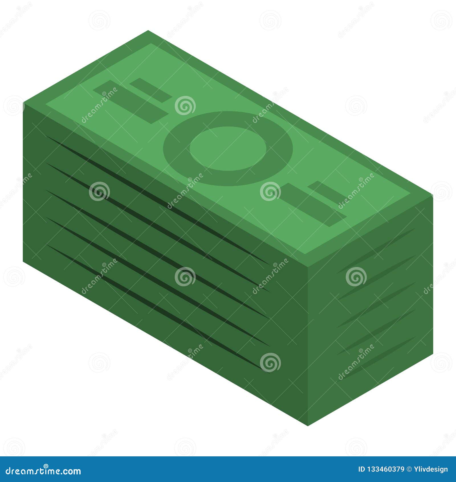 Money Pack Icon, Isometric Style Stock Vector - Illustration of icon ...