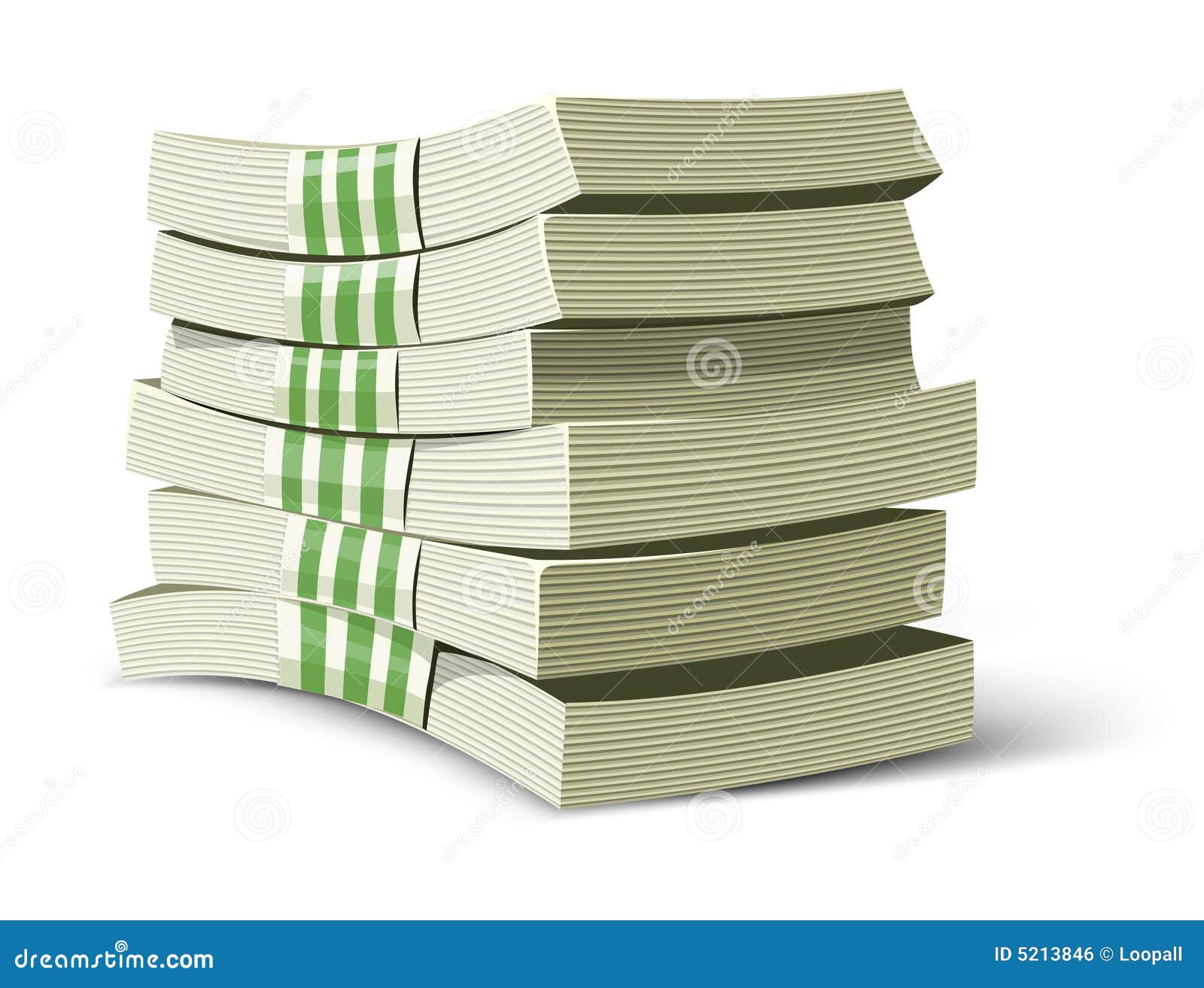 Money Packs Illustration for Banking Stock Illustration - Illustration ...