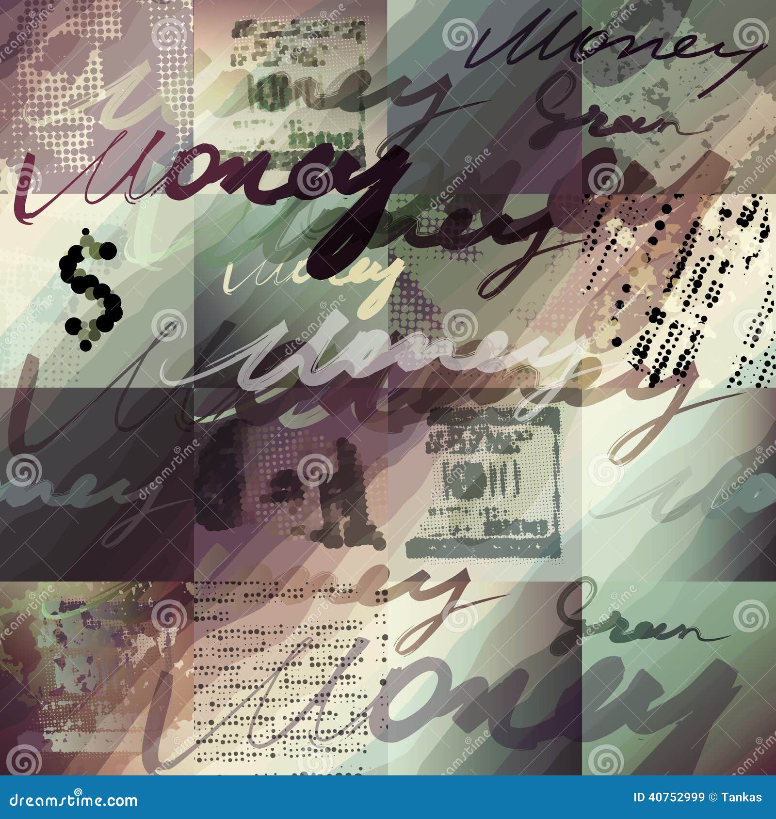 Money pattern. stock vector. Illustration of continuity - 40752999