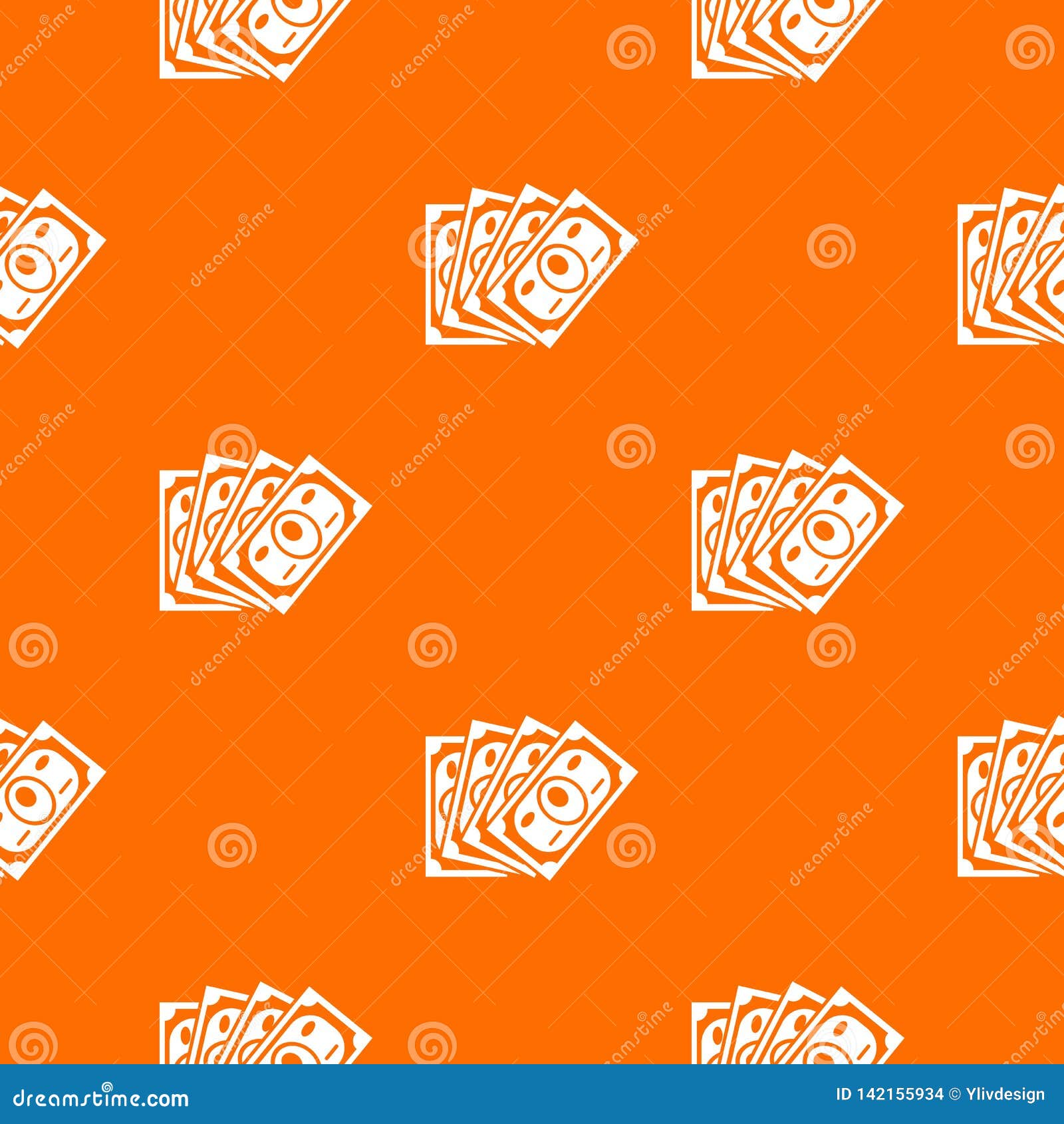 Money Pattern Vector Orange Stock Vector - Illustration of duration ...