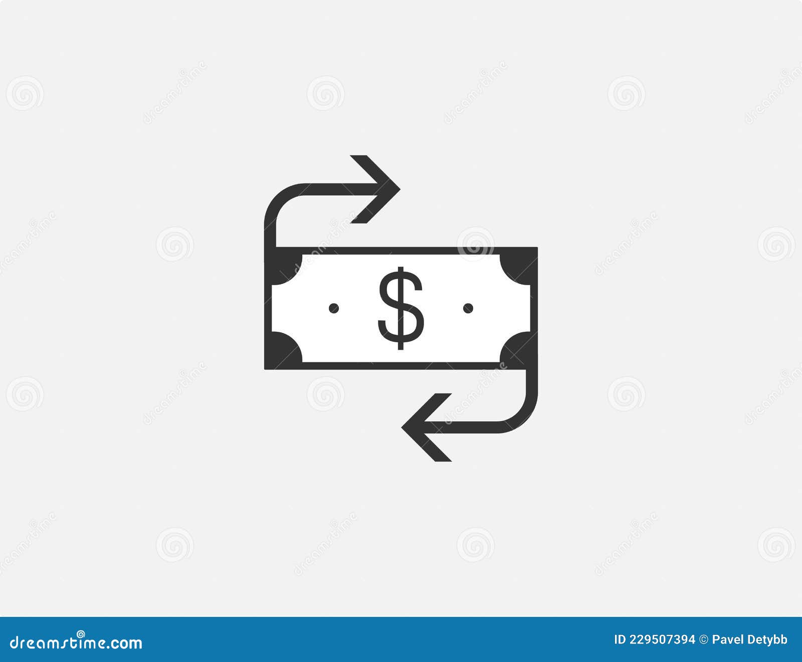 Money Payment Transfer Icon. Vector Illustration. Flat Design Stock ...