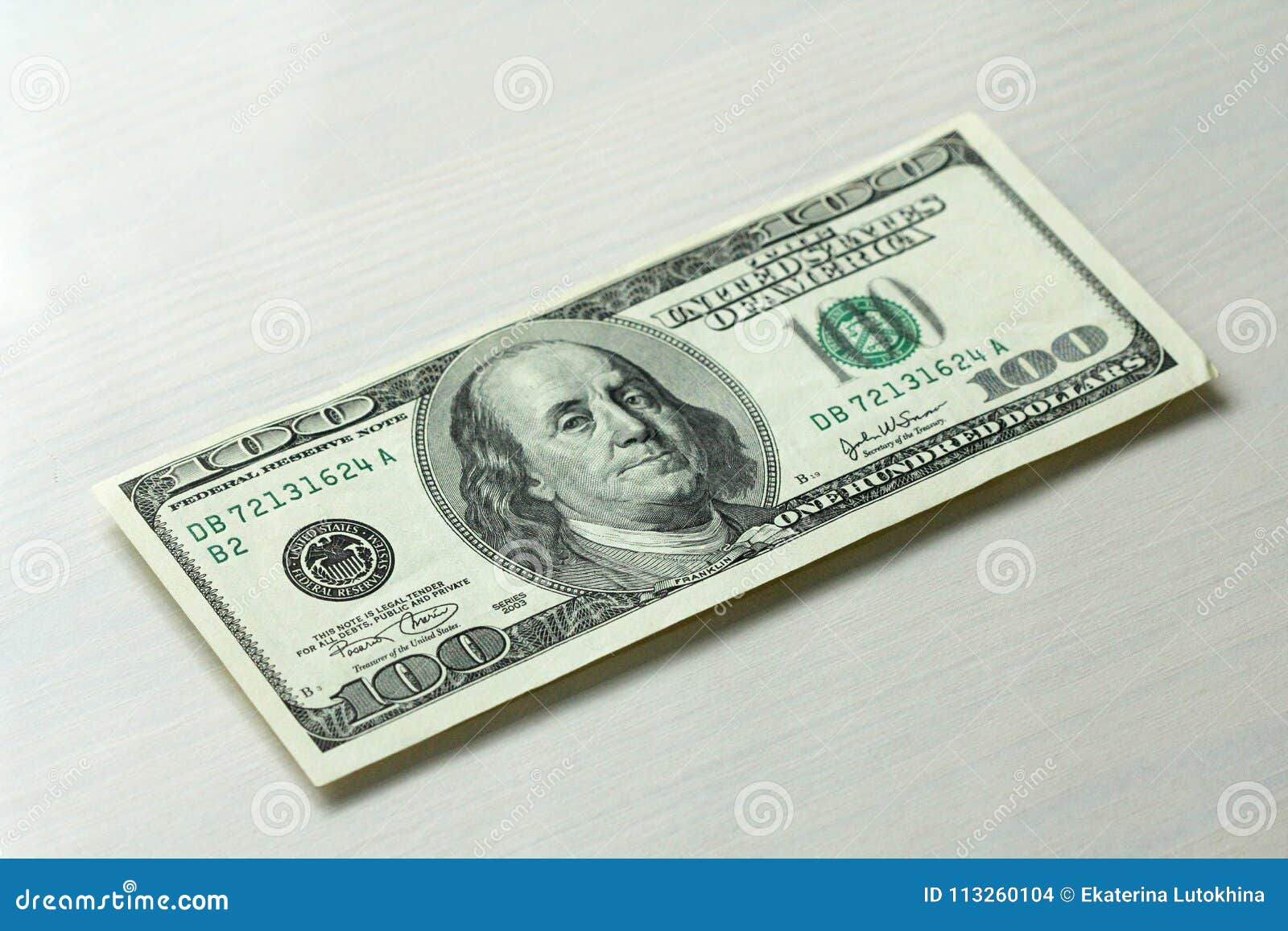 Money Photo. One Hundred Dollars with One Note Stock Photo - Image of ...