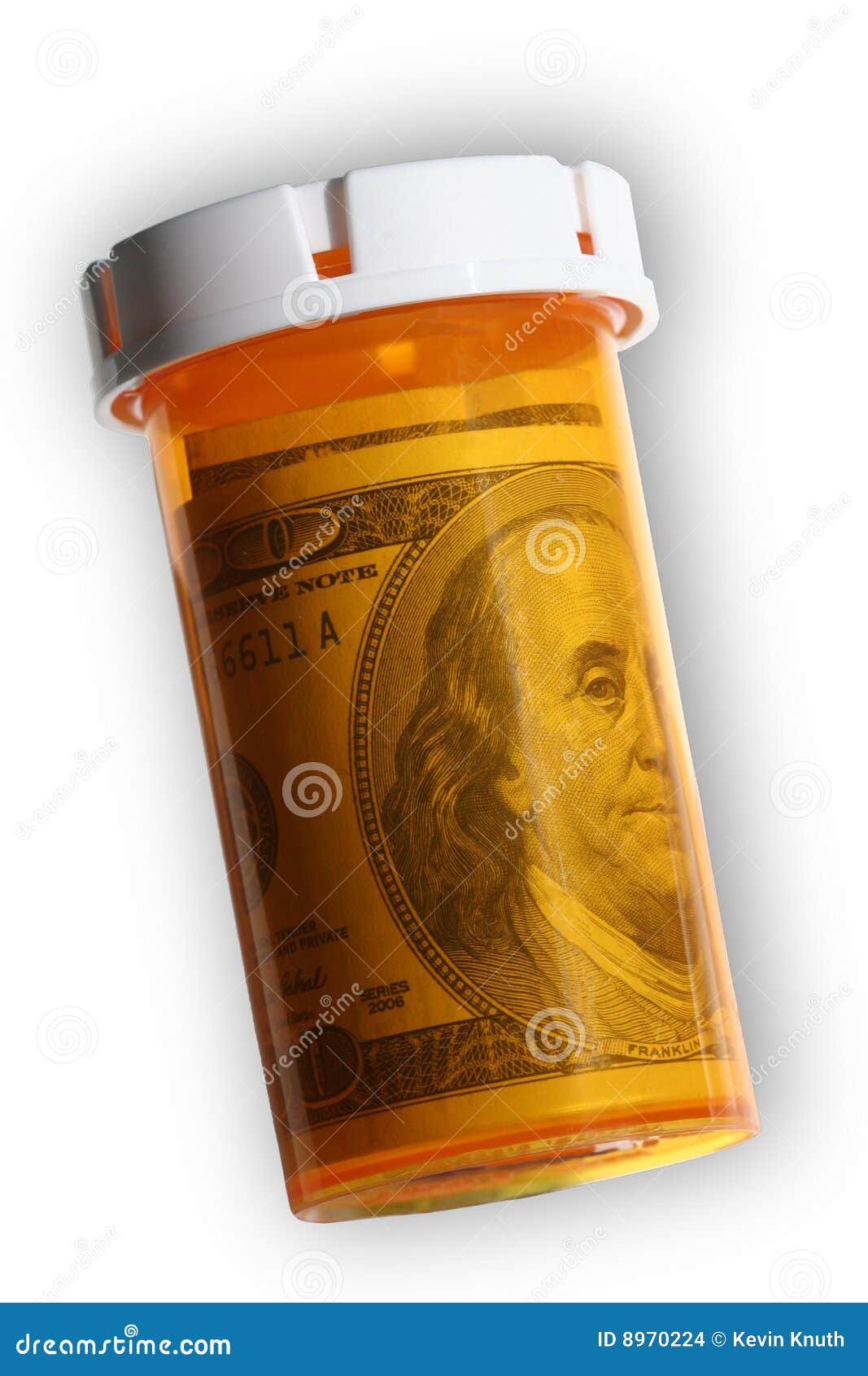 Money in a Pill Bottle stock photo. Image of expensive - 8970224