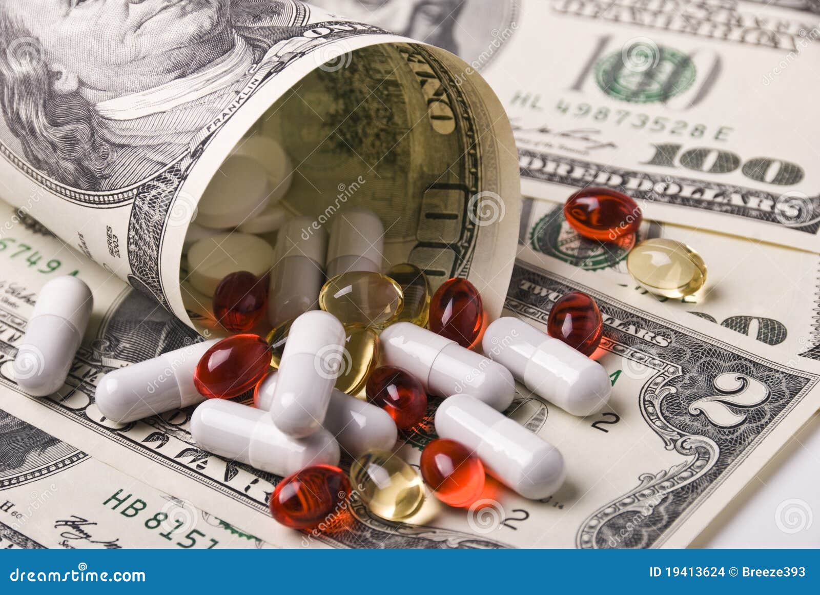 Money and pills stock photo. Image of finance, deposit - 19413624