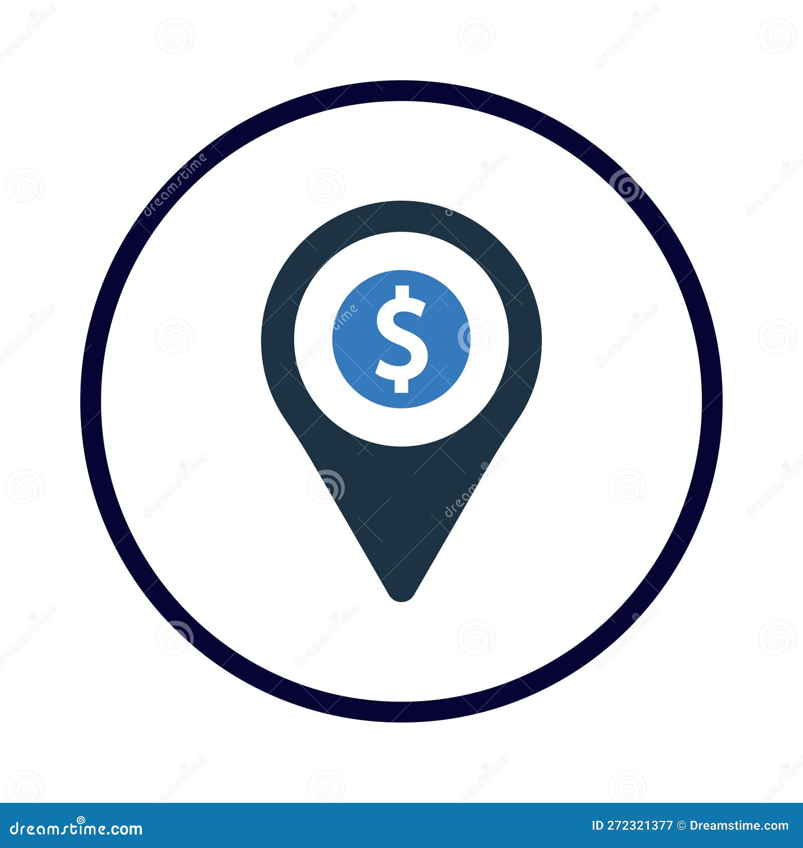 Money, Pin, Location Pin, Bank Location Icon Stock Vector ...