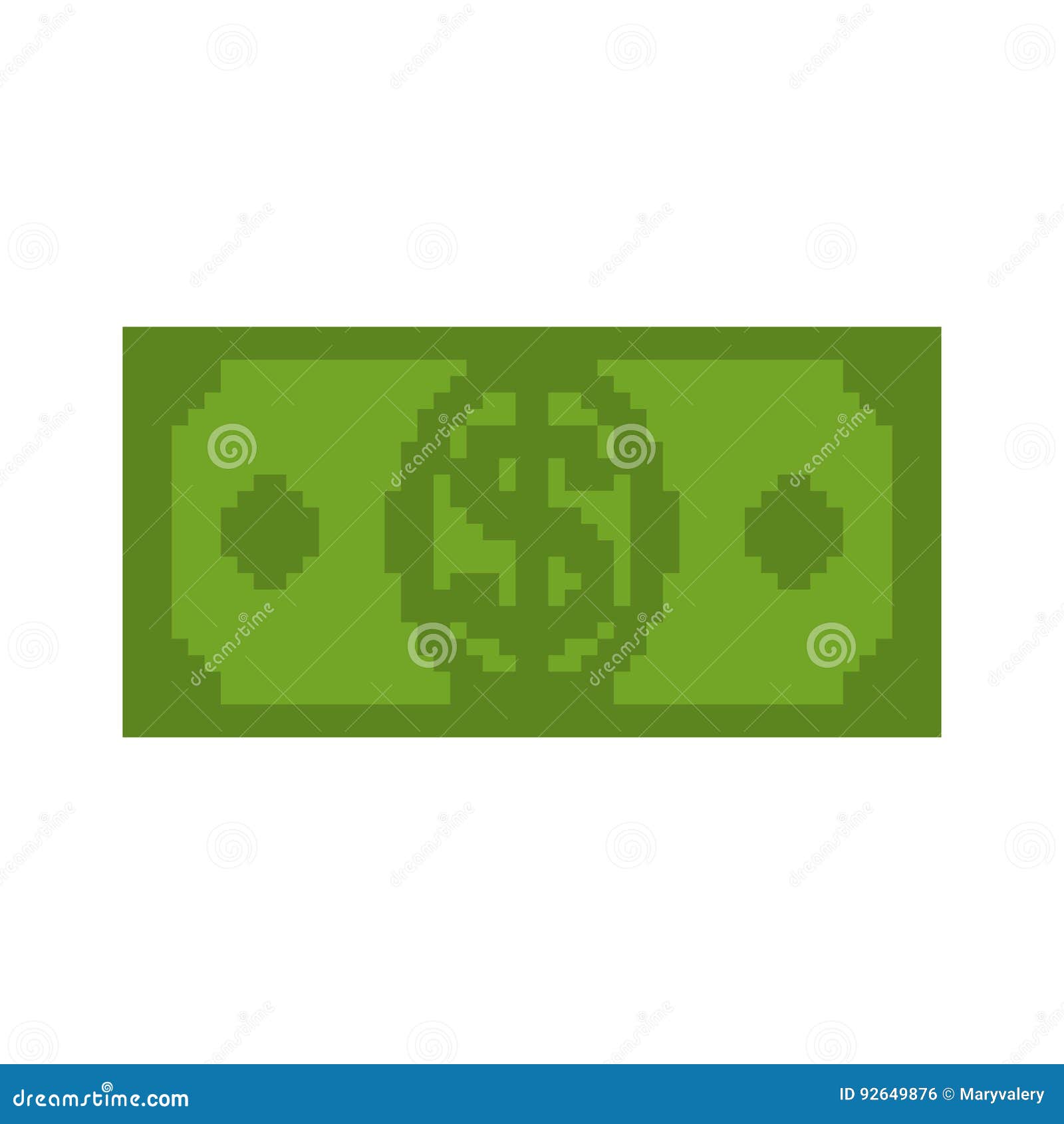 Money Pixel Art. Cash is Pixel Stock Vector - Illustration of ...