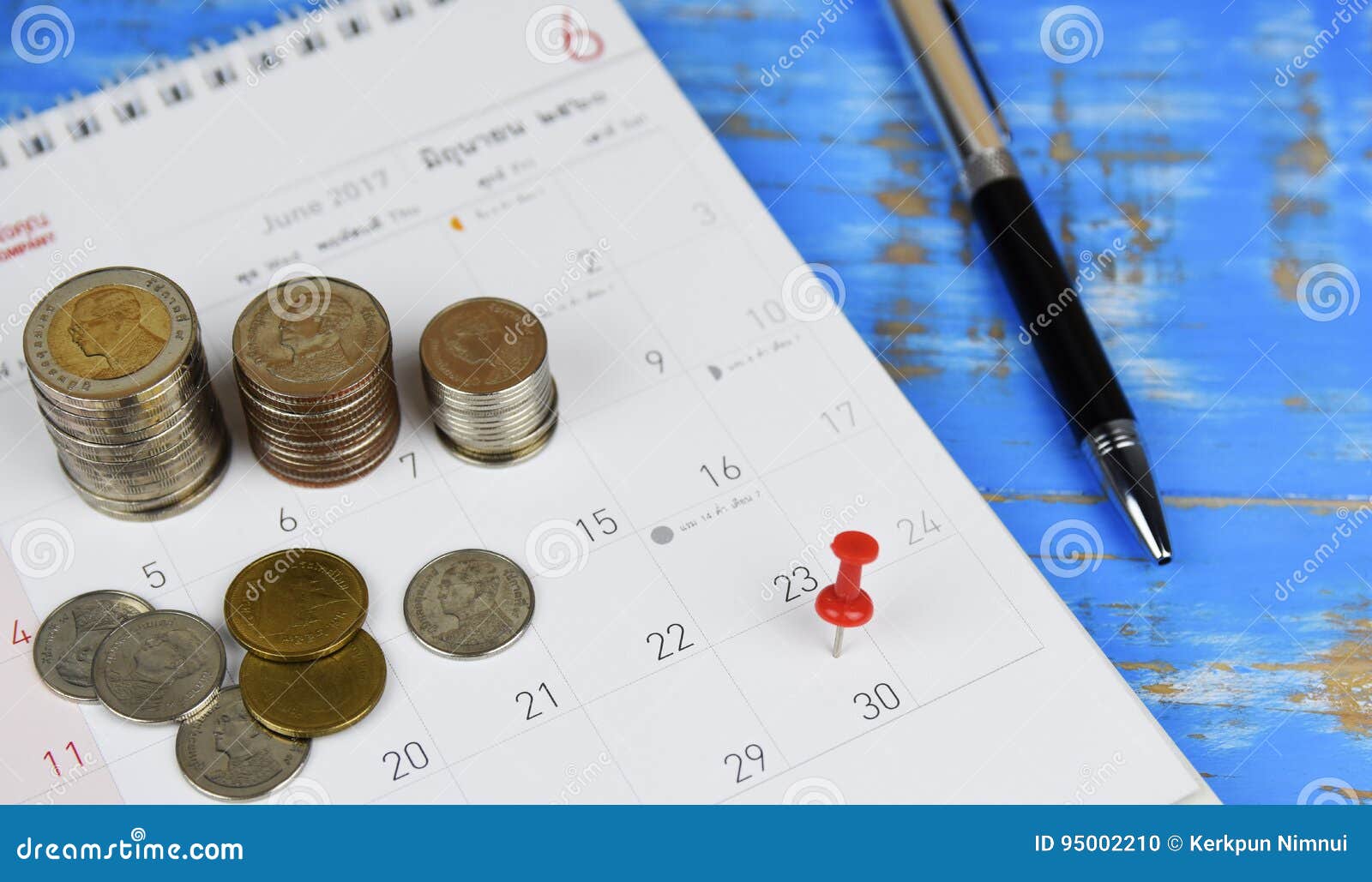 Money Planning. stock photo. Image of calendar, accounting - 95002210