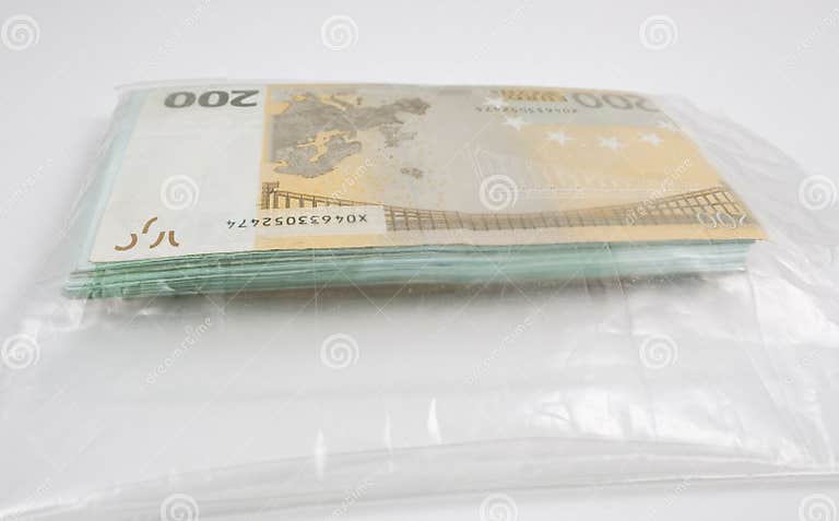 Money in the plastic bag stock photo. Image of plastiktüte - 168658520