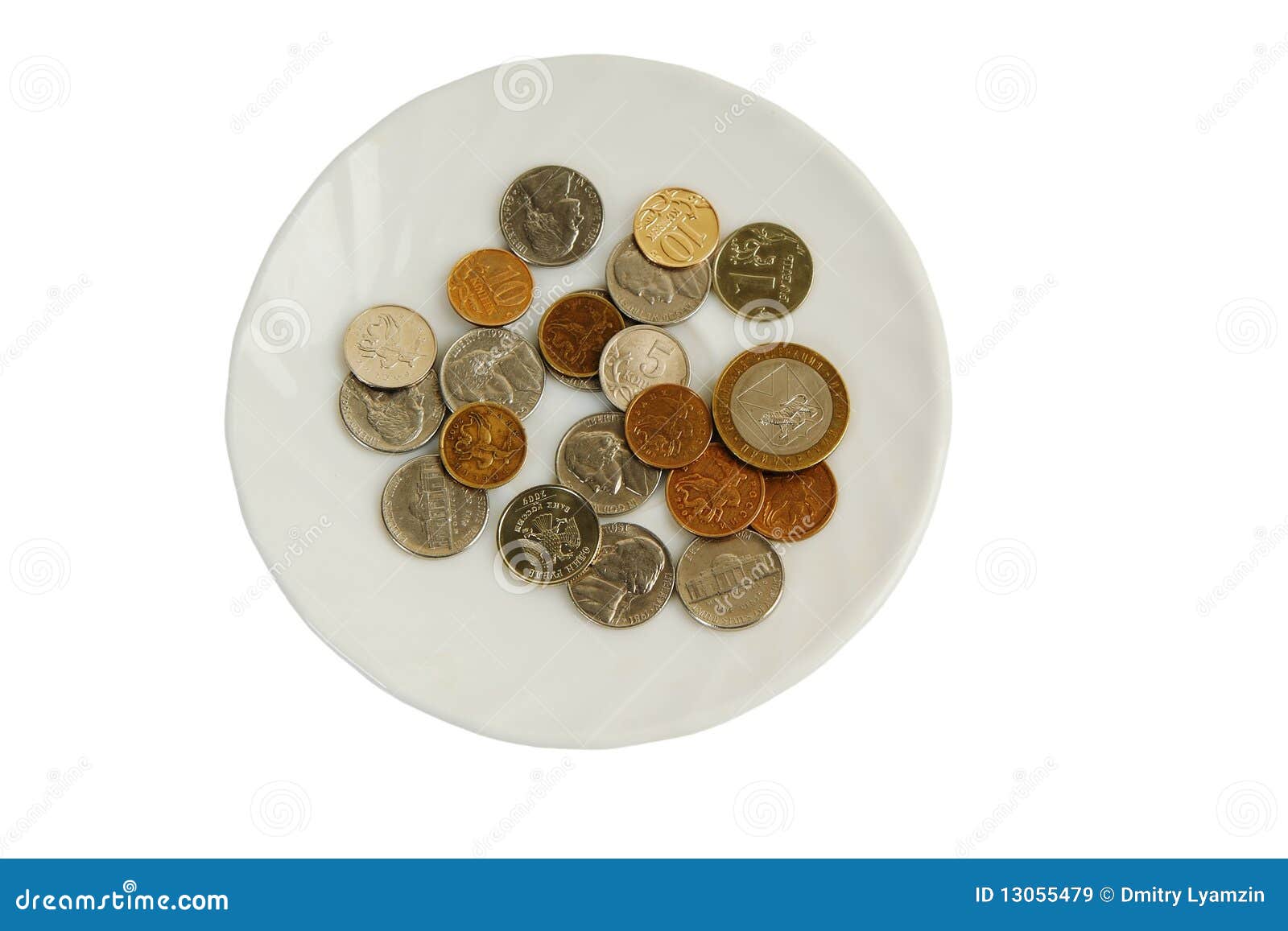 Money plate stock image. Image of hard, idea, gold, knife - 13055479